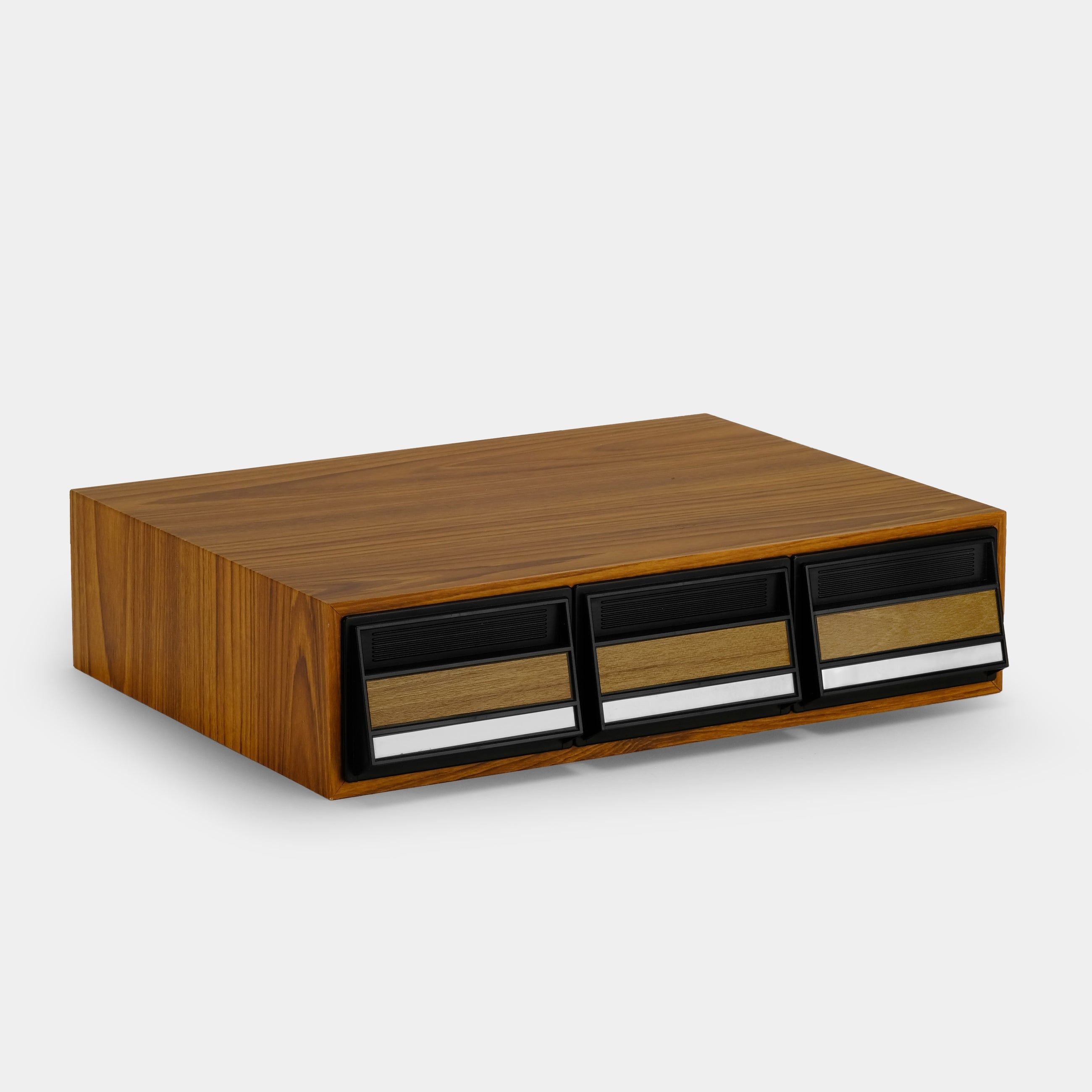 Wood Cassette Tape Storage Drawers