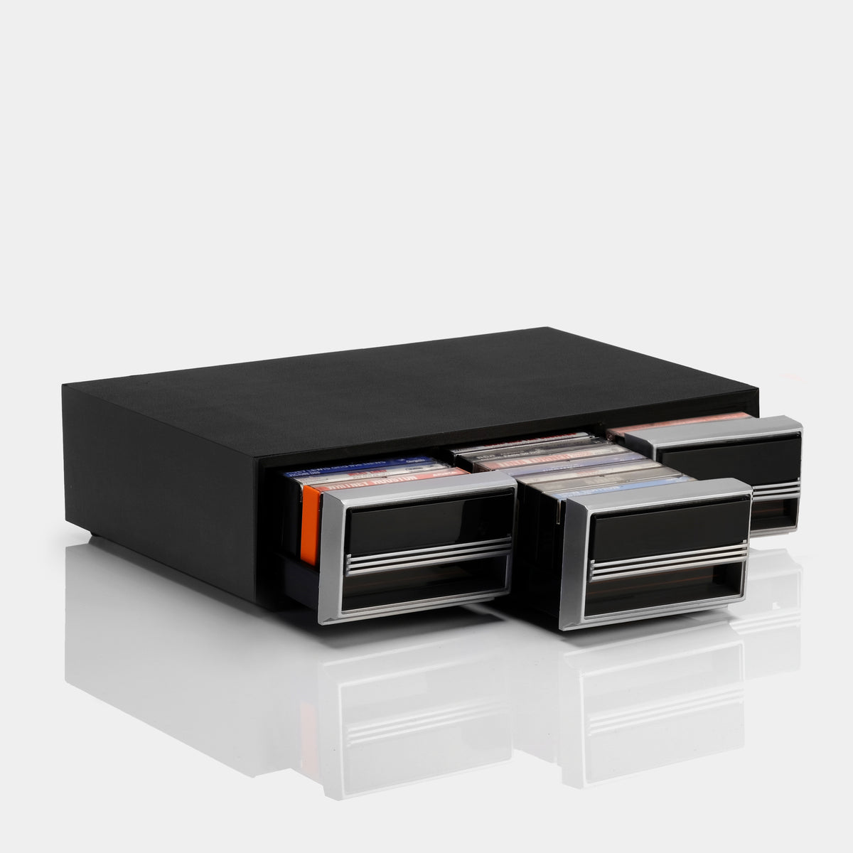 Black Cassette Storage Drawers