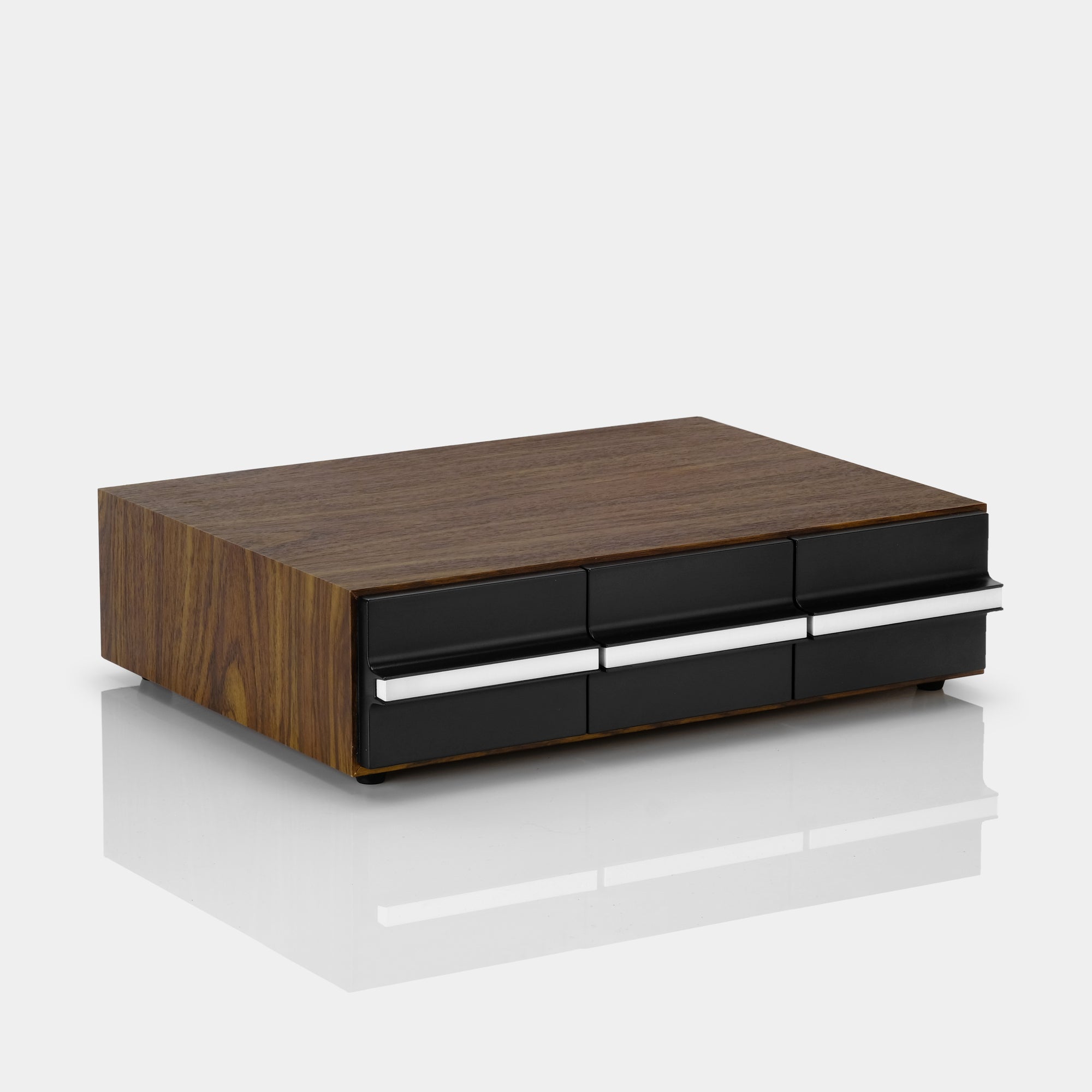 Dark Wood Cassette Tape Storage Drawers