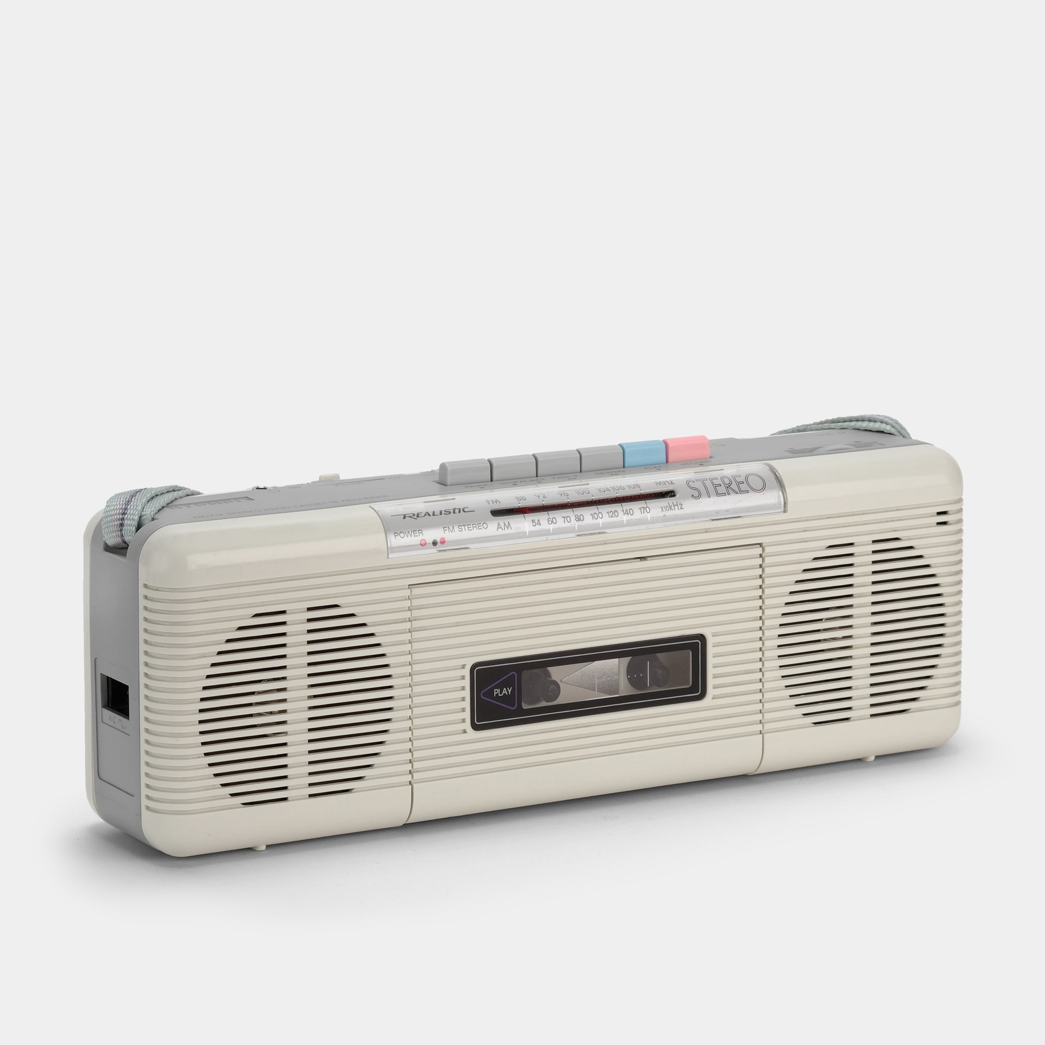 Realistic 14-752A AM/FM Ivory Boombox Cassette Recorder