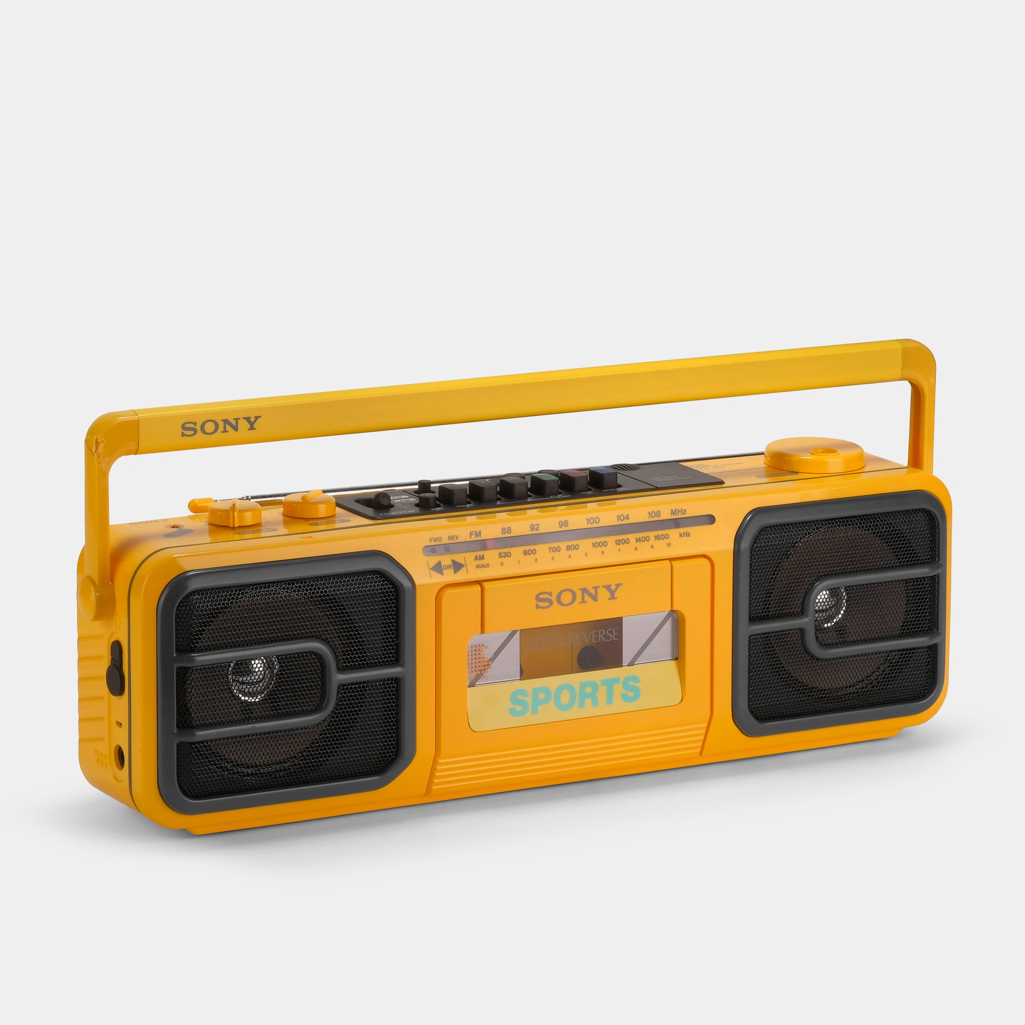 Sony Sports CFS-950 AM/FM Yellow Stereo Cassette-Corder Boombox