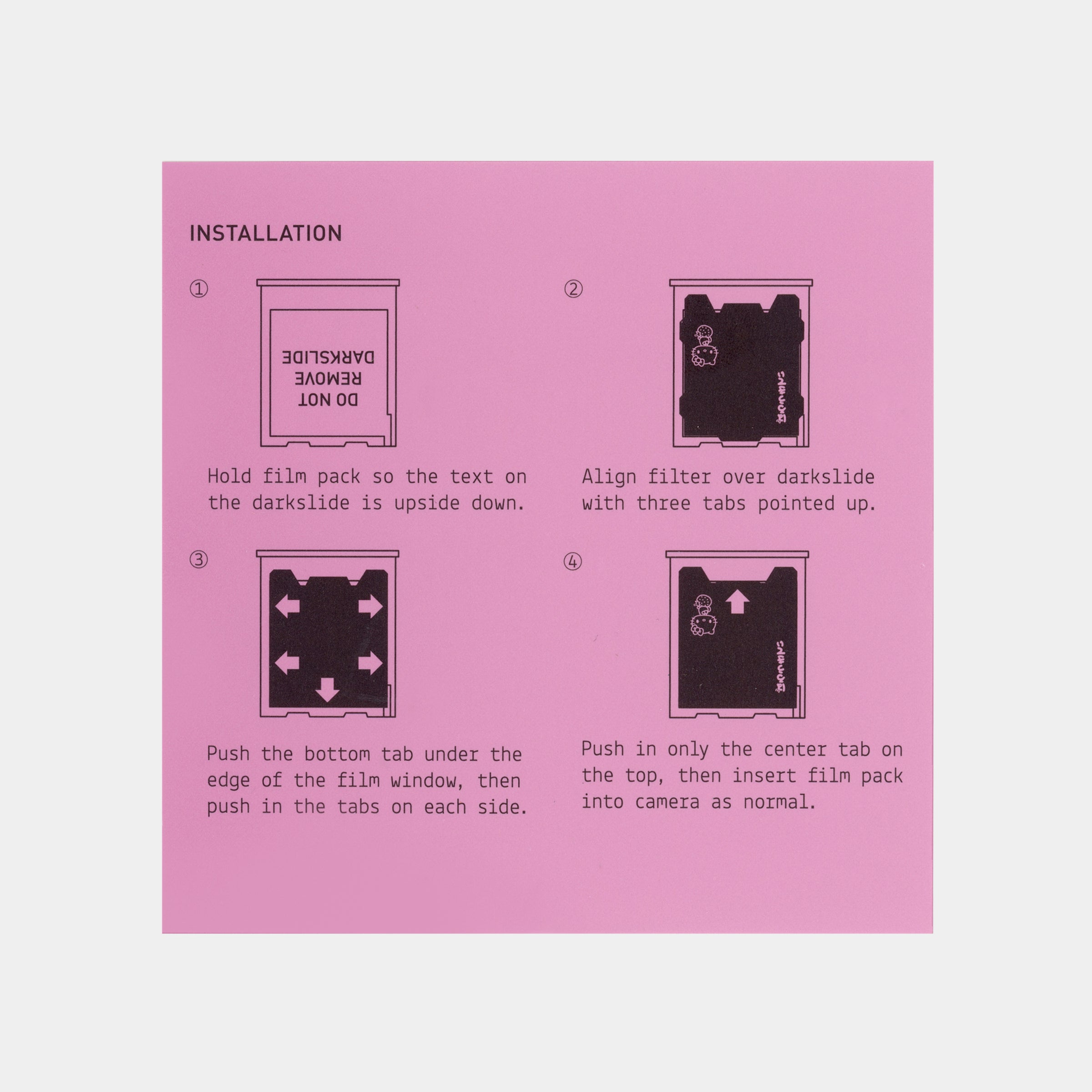 Hello Kitty Strawberry Kawaii Photo Filters for Instant Film Cameras