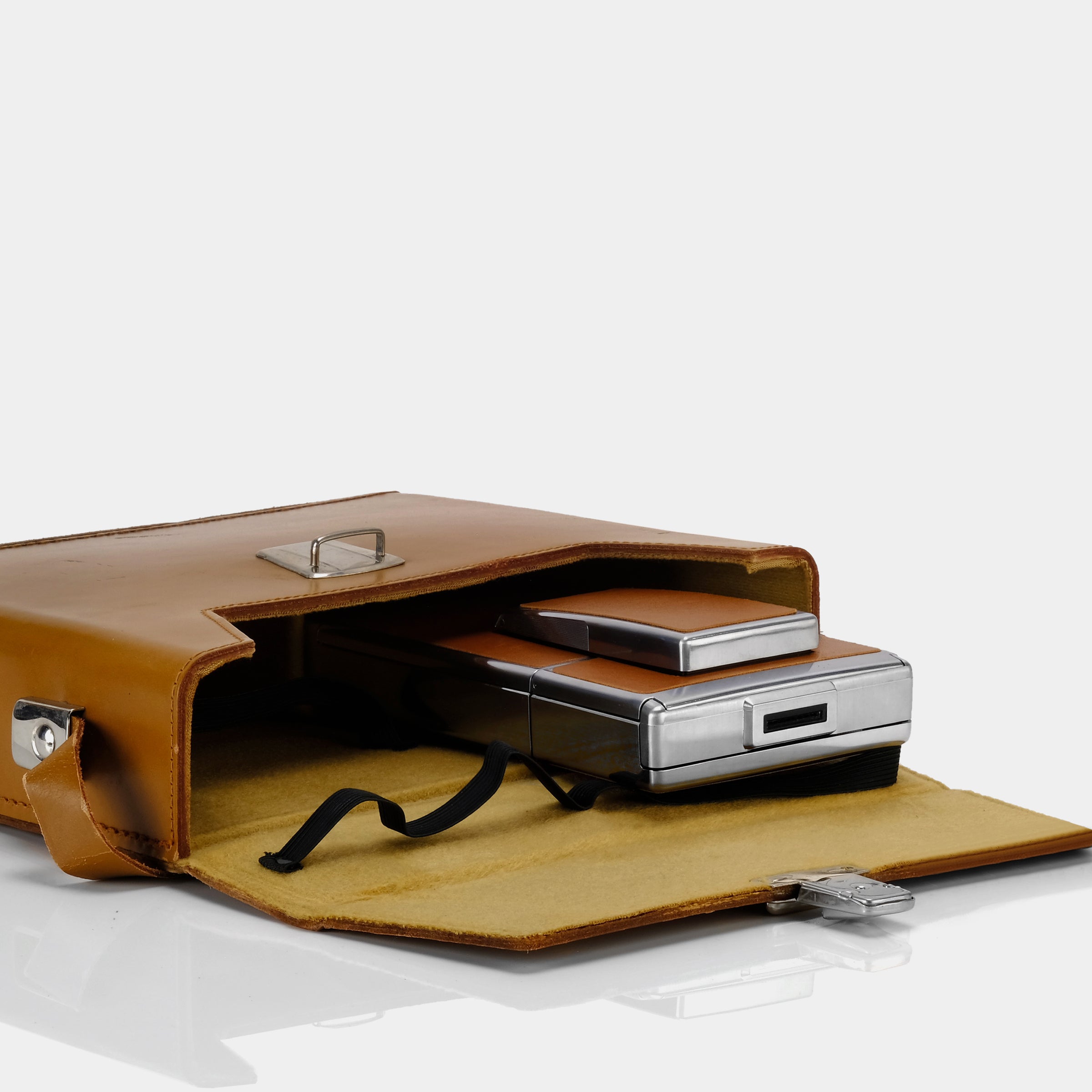 Brown Leather Folding Instant Camera Case