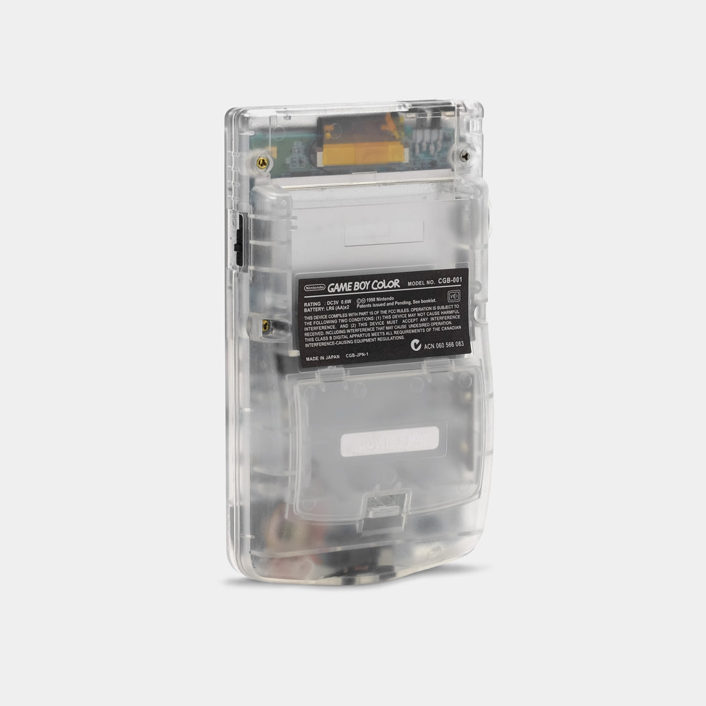 Nintendo Game Boy Color Clear Game Console With Backlit Screen