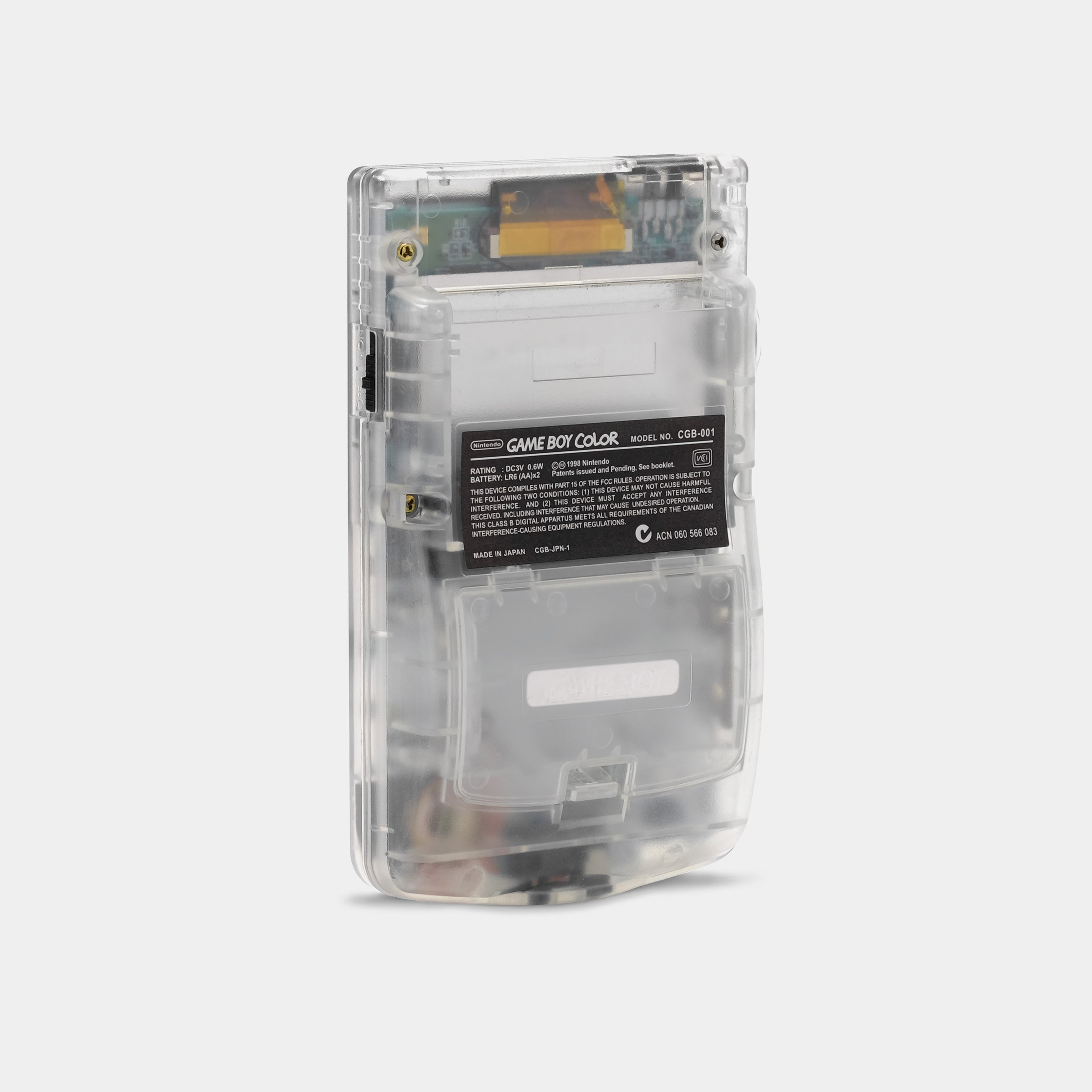 Nintendo Game Boy Color Clear Game Console With Backlit Screen