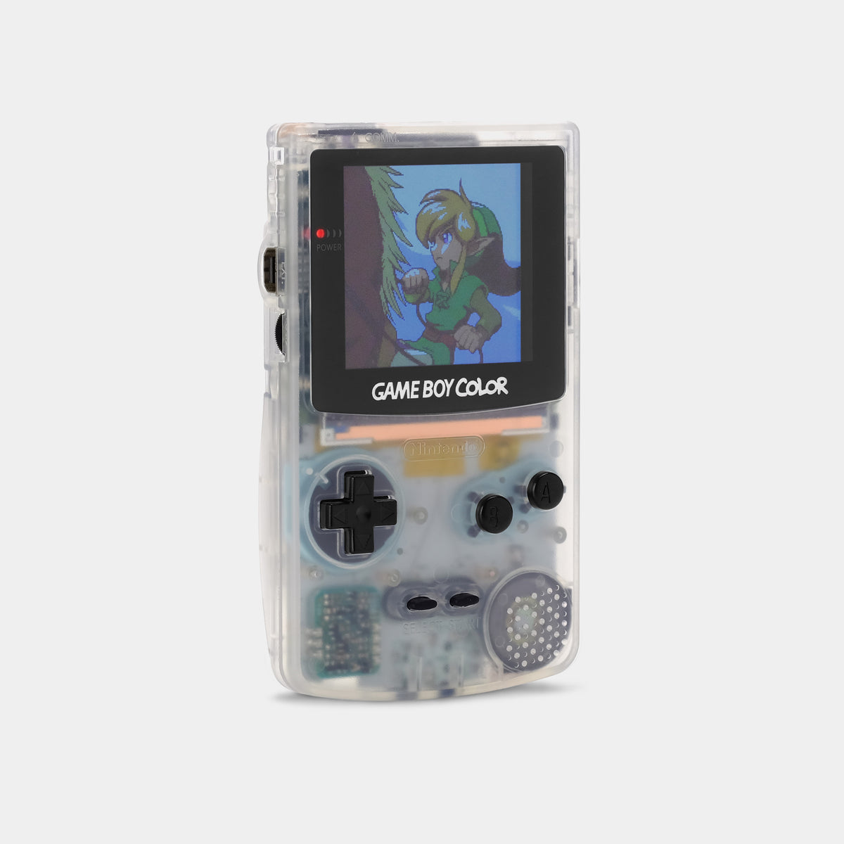 Nintendo Game Boy Color Clear Game Console With Backlit Screen