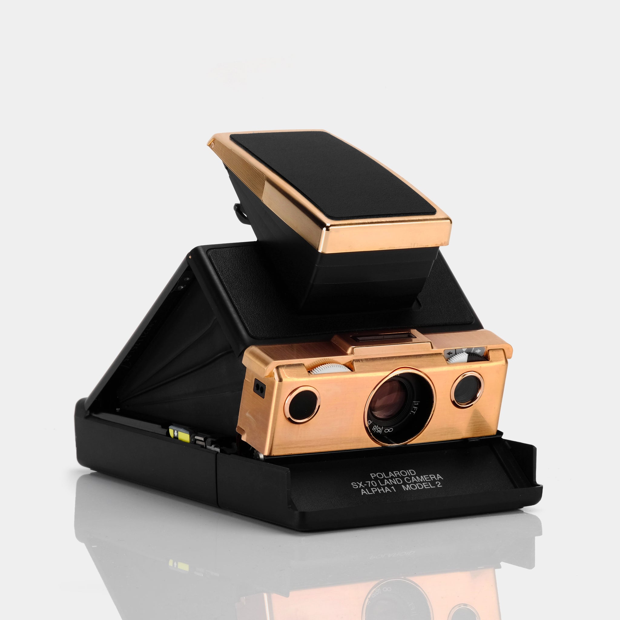 Polaroid SX-70 Alpha 1 Model 2 Black with Rose Gold Folding Instant Fi