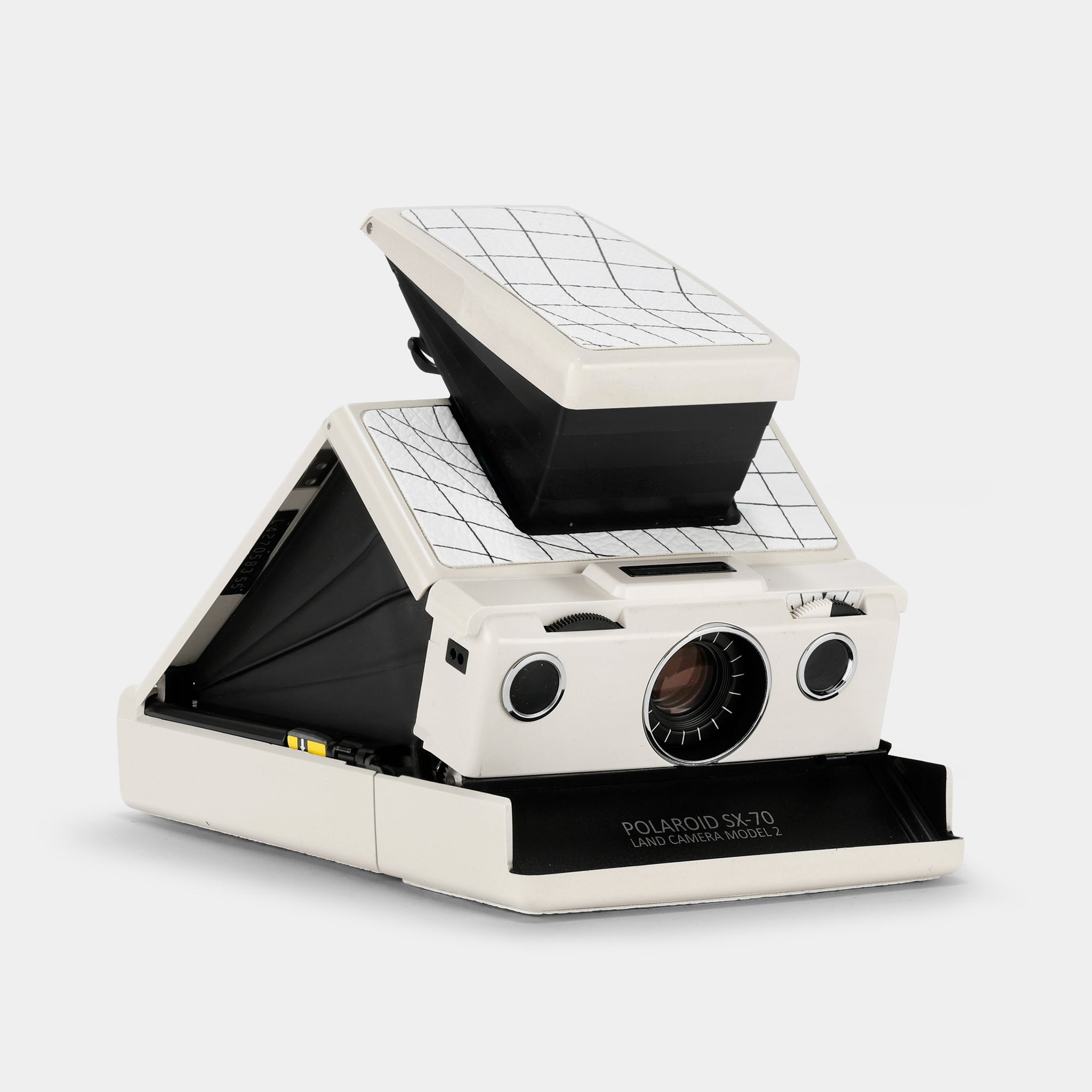 Polaroid 600 Model 2 White and Black 3D Wave Grid Folding Instant Film