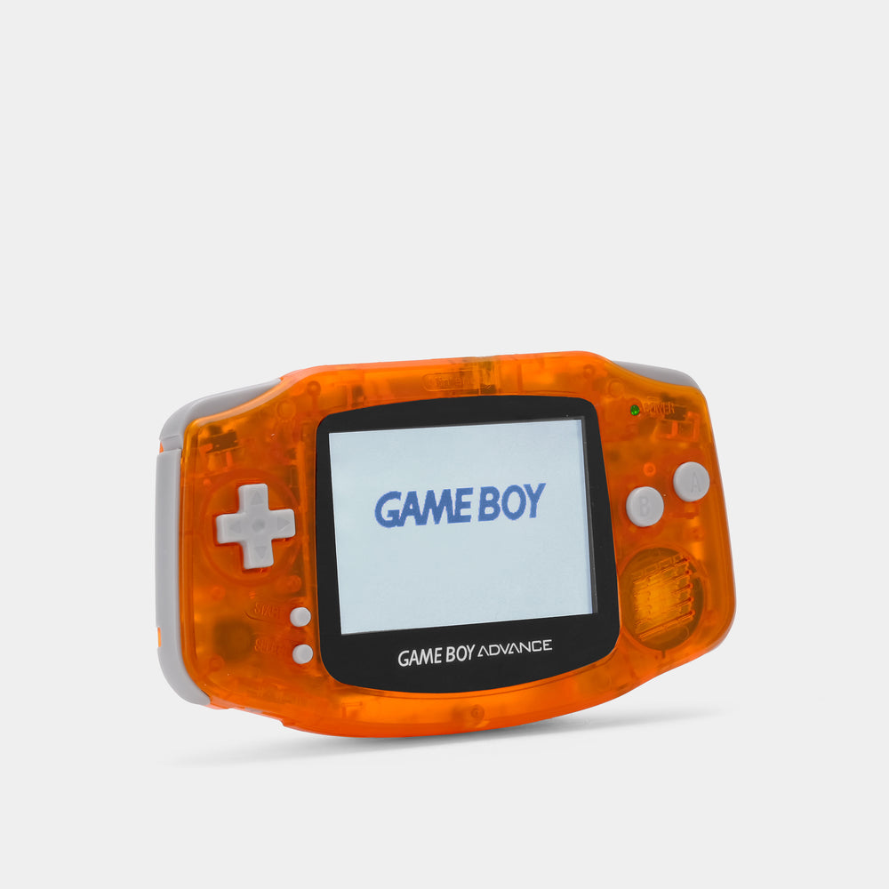 Nintendo Game Boy Advance Transparent Orange Game Console With Backlit