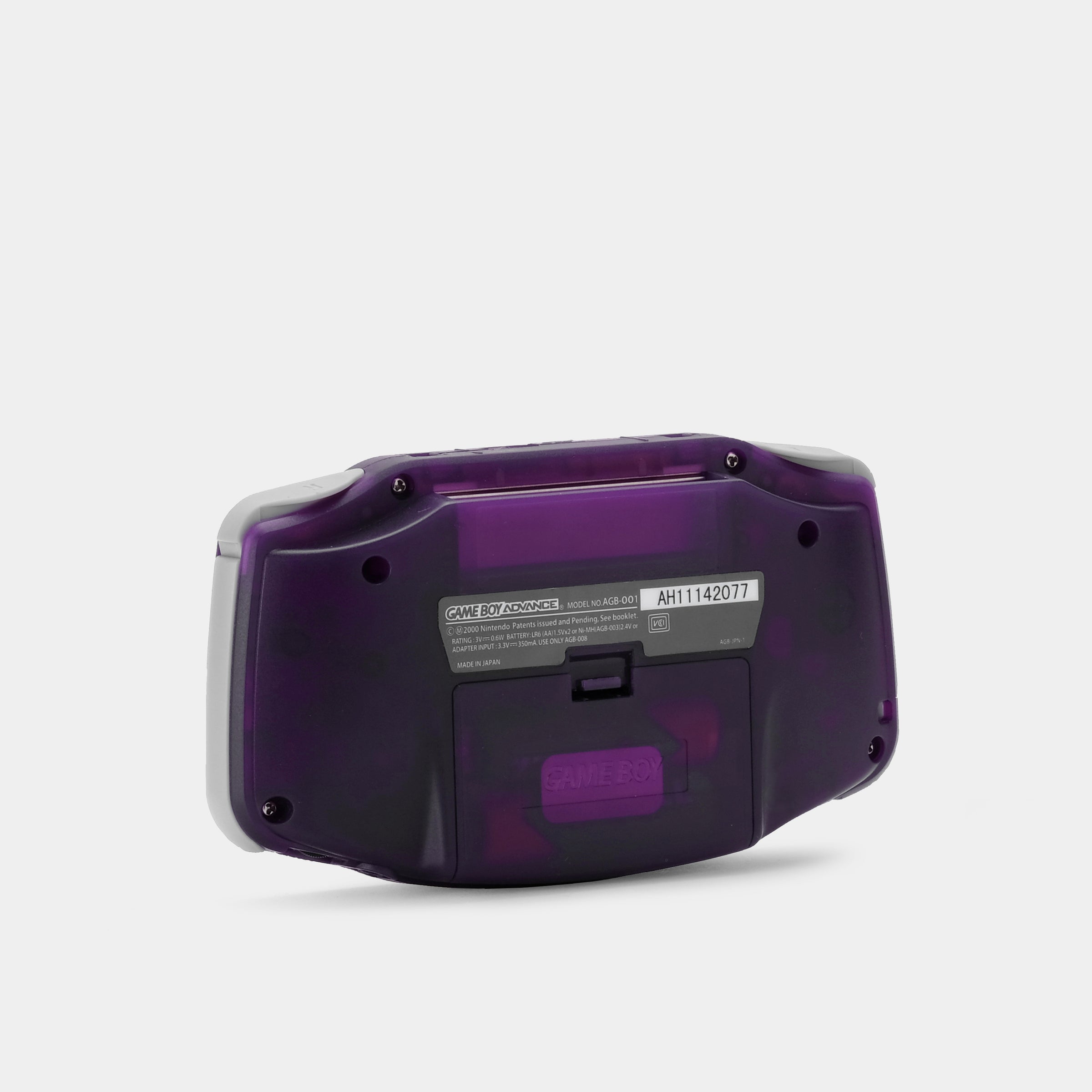 Nintendo Game Boy Advance Transparent Purple Game Console With Backlit