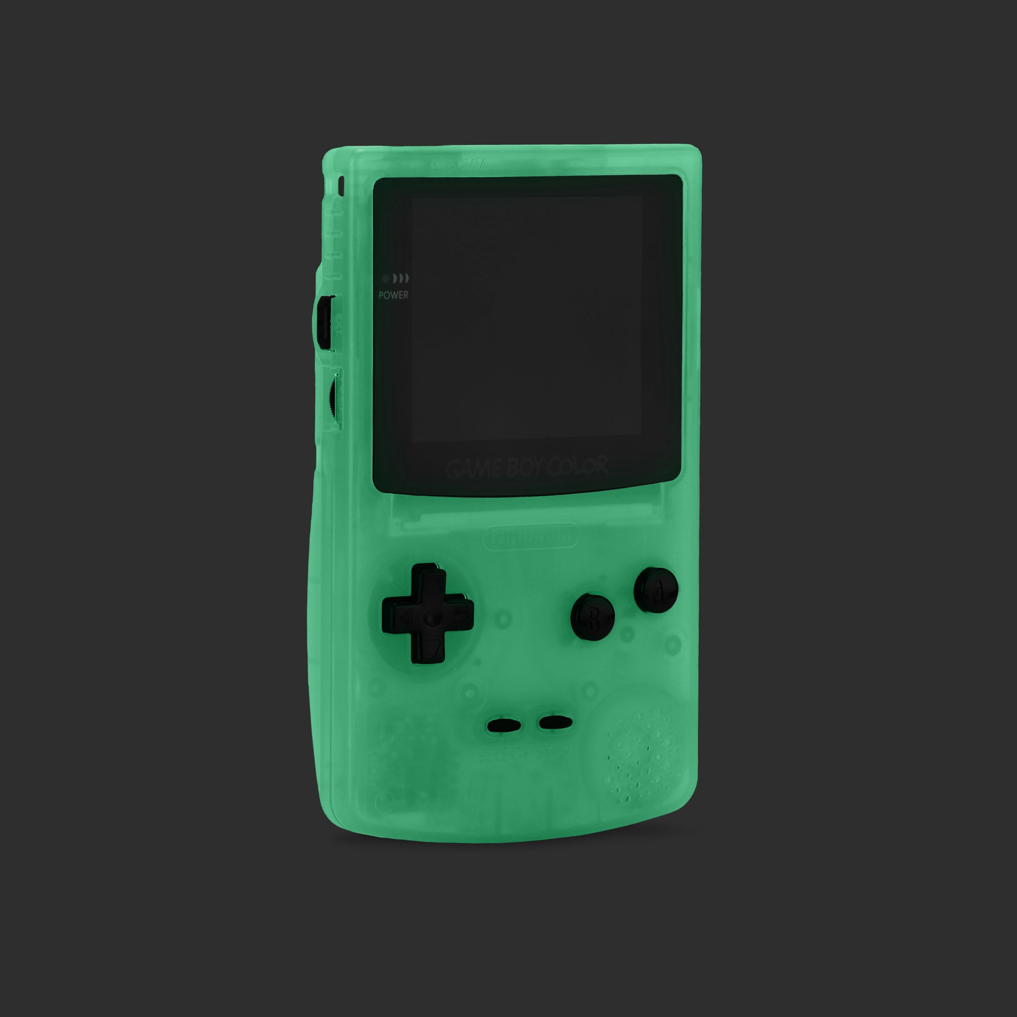 Nintendo Game Boy Color Translucent Light Blue Glow In The Dark Game C