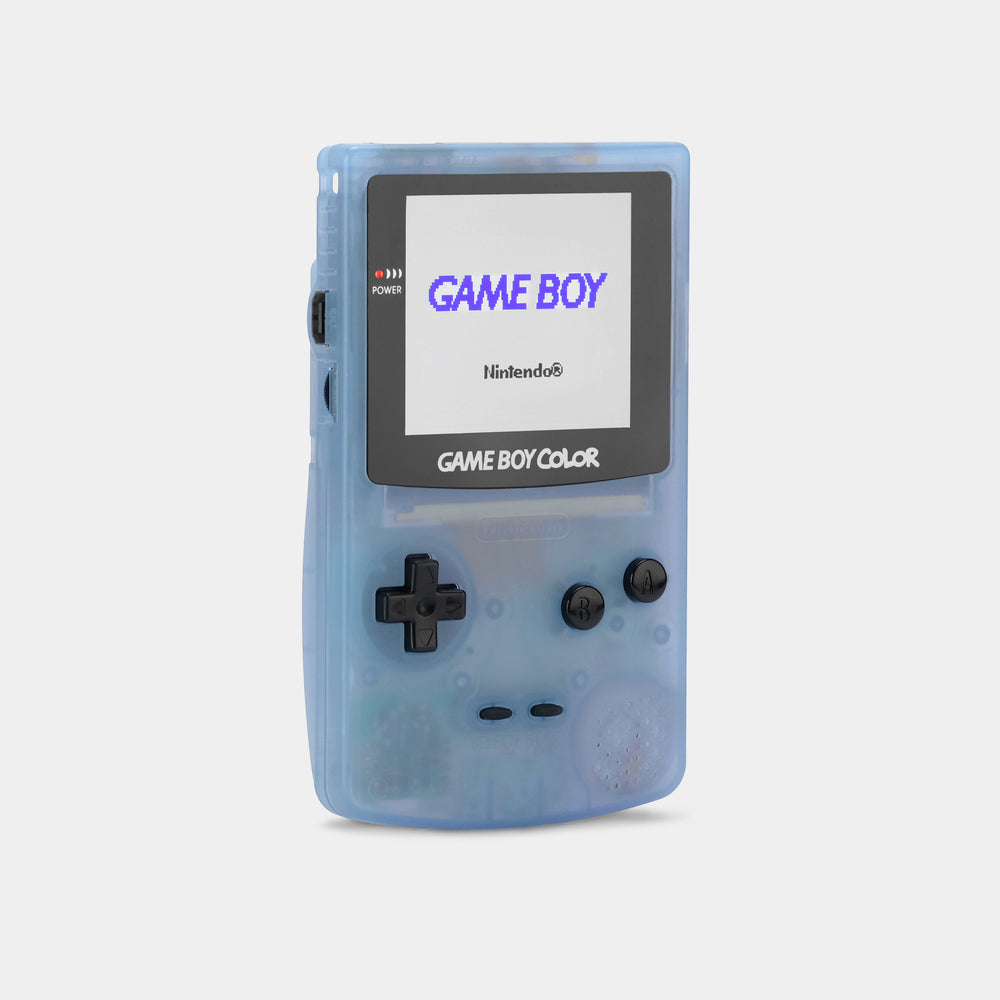 Nintendo Game Boy Color Translucent Light Blue Glow In The Dark Game C