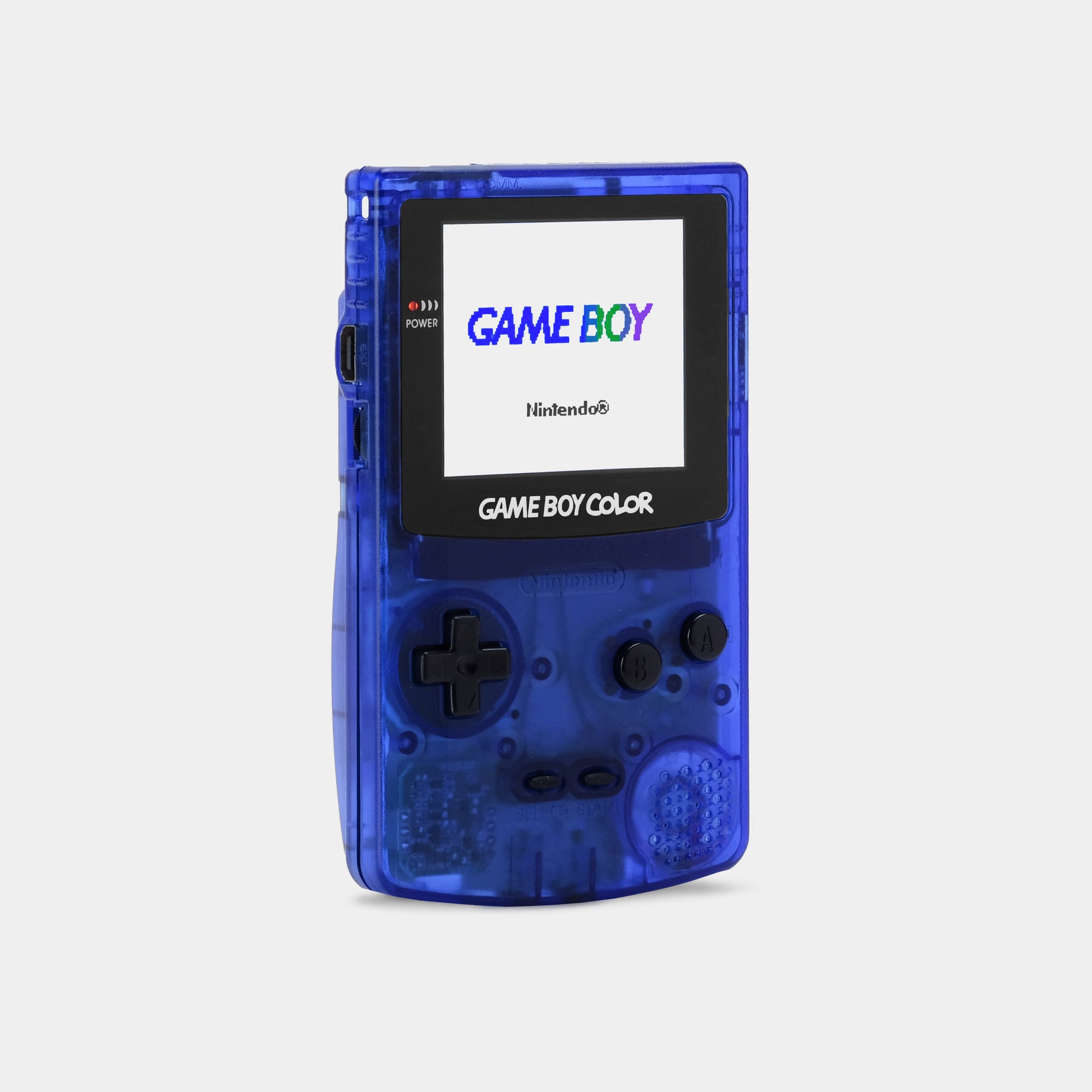 Nintendo Game Boy Color Translucent Blue Game Console With Backlit Scr