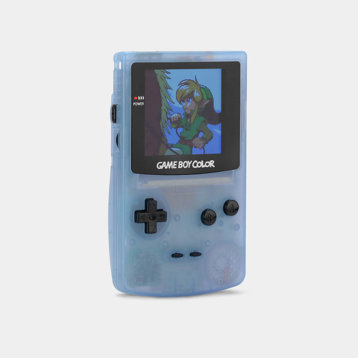 Nintendo Game Boy Color Translucent Light Blue Glow In The Dark Game C
