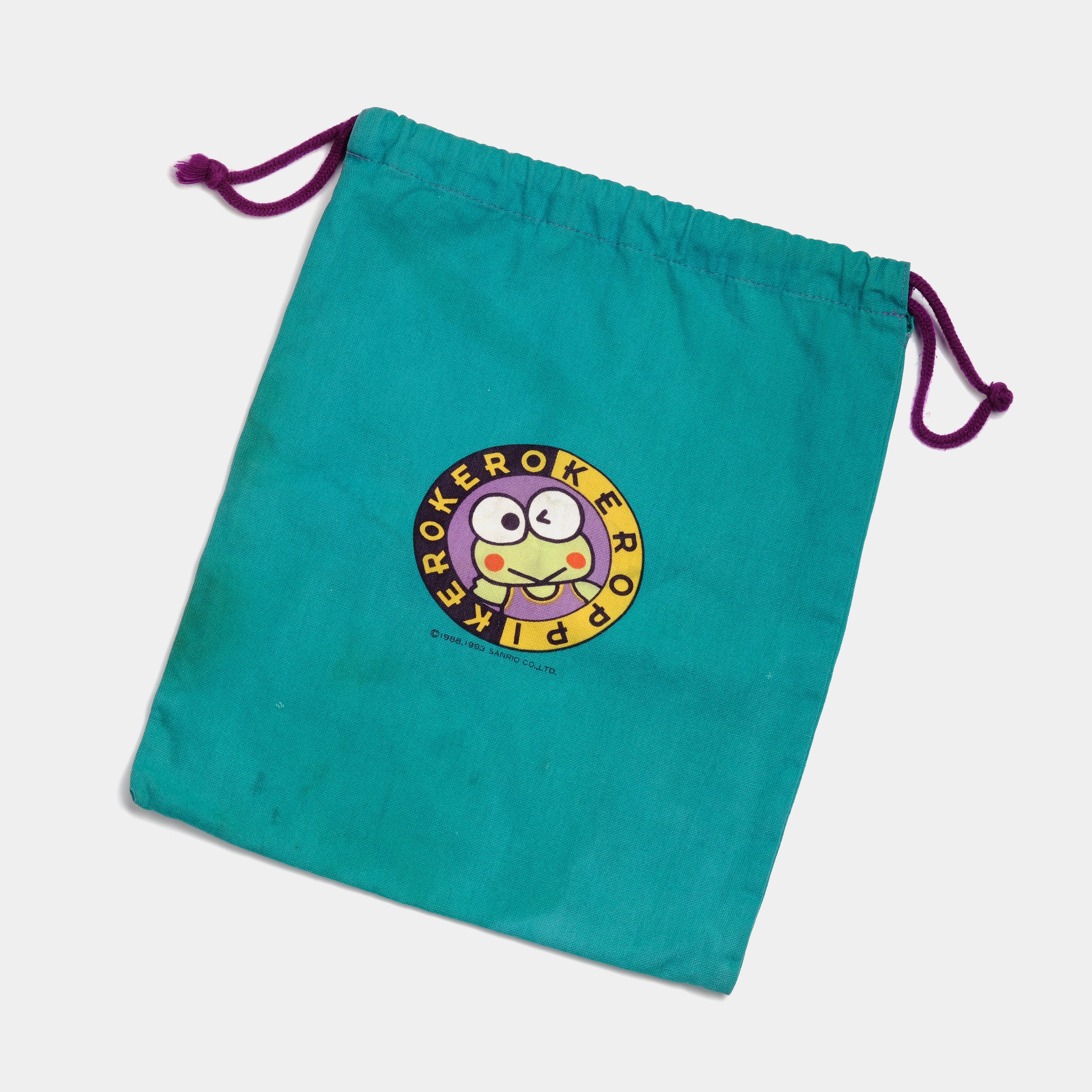 Vintage Kero Kero Keroppi Drawstring Bag