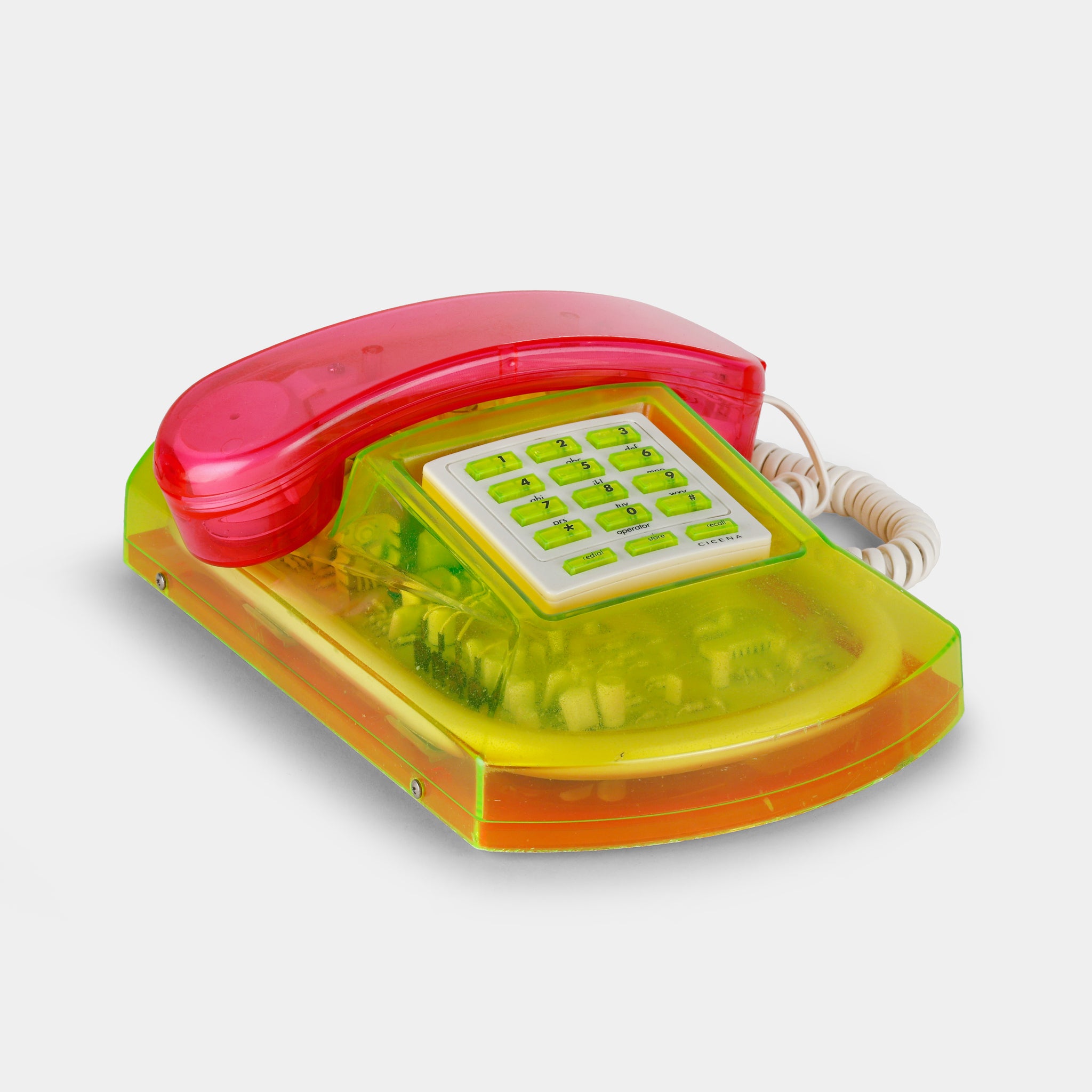 Cicena Roxanne Transparent Neon Green and Pink Telephone (Non-Function