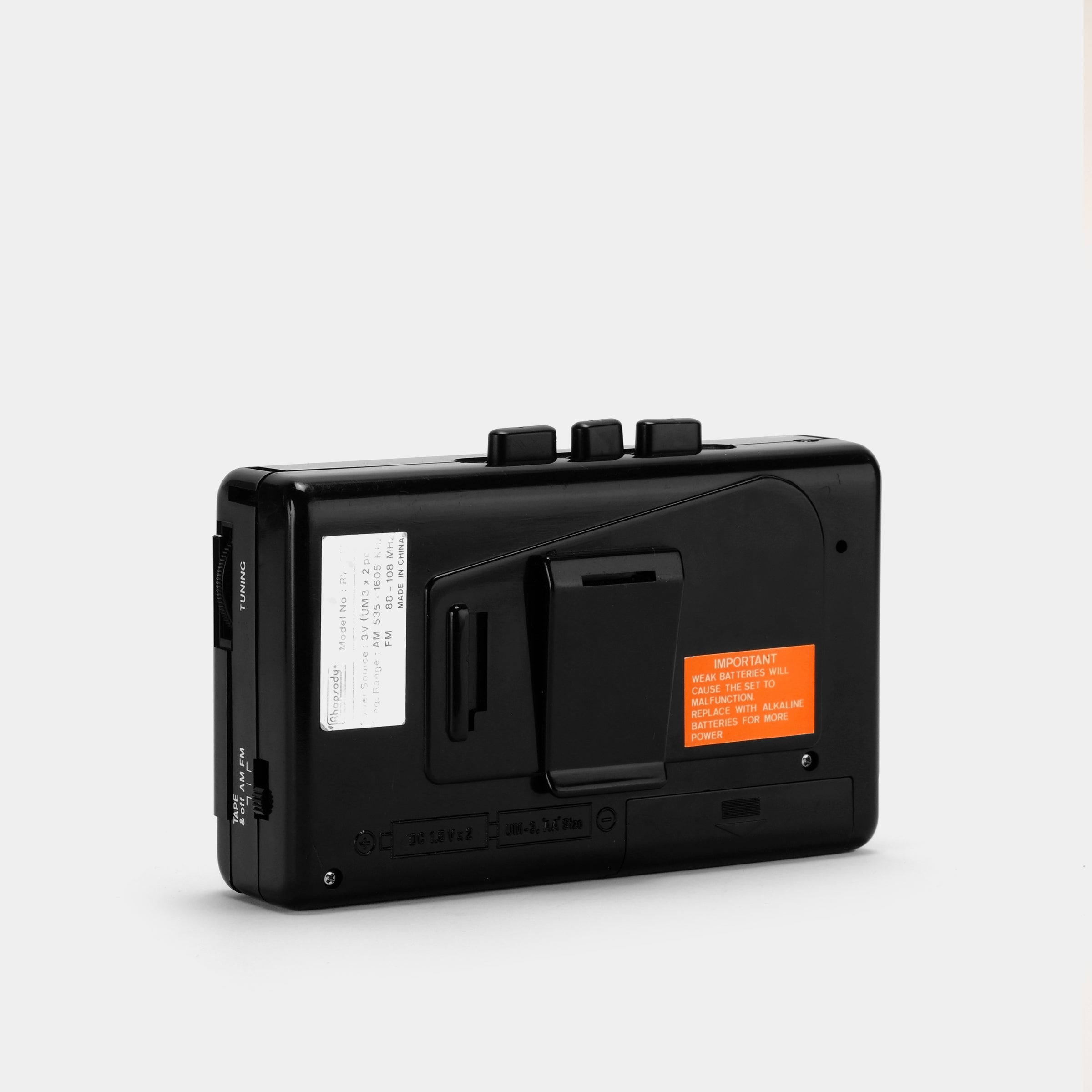 Rhapsody Designer Collection Stereo AM/FM Portable Cassette Player