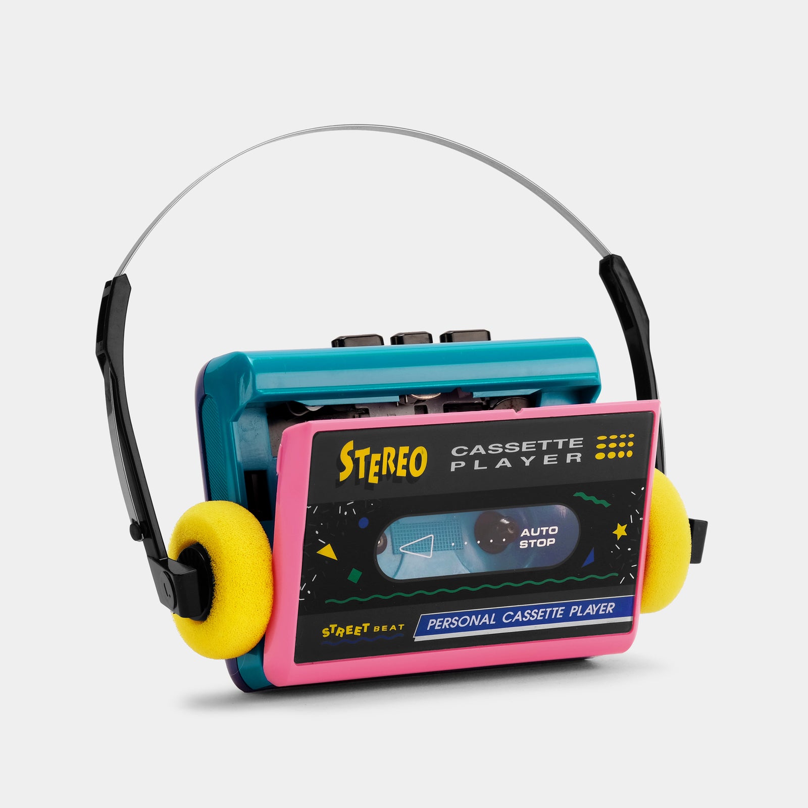 Street Beat Pink, Teal and Purple Portable Cassette Player