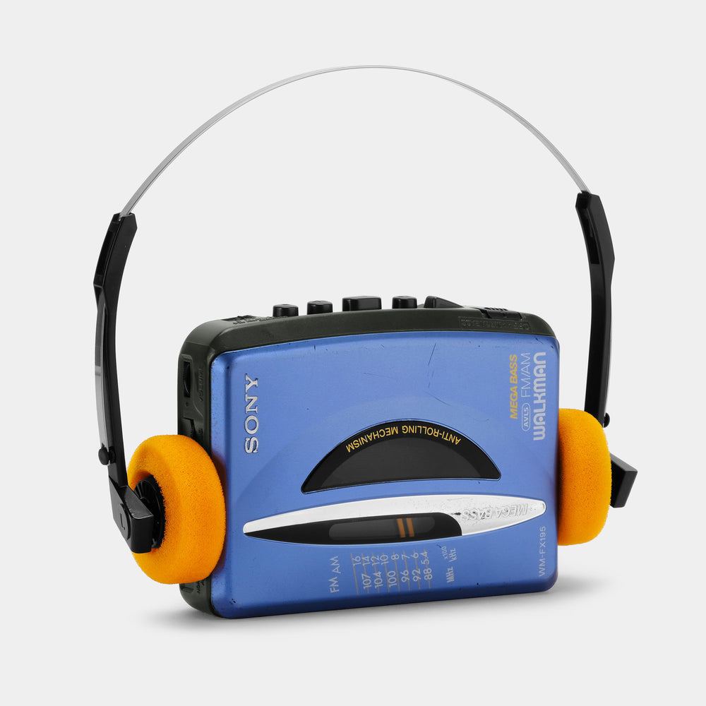 Sony Walkman WM-FX195 Blue AM/FM Portable Cassette Player