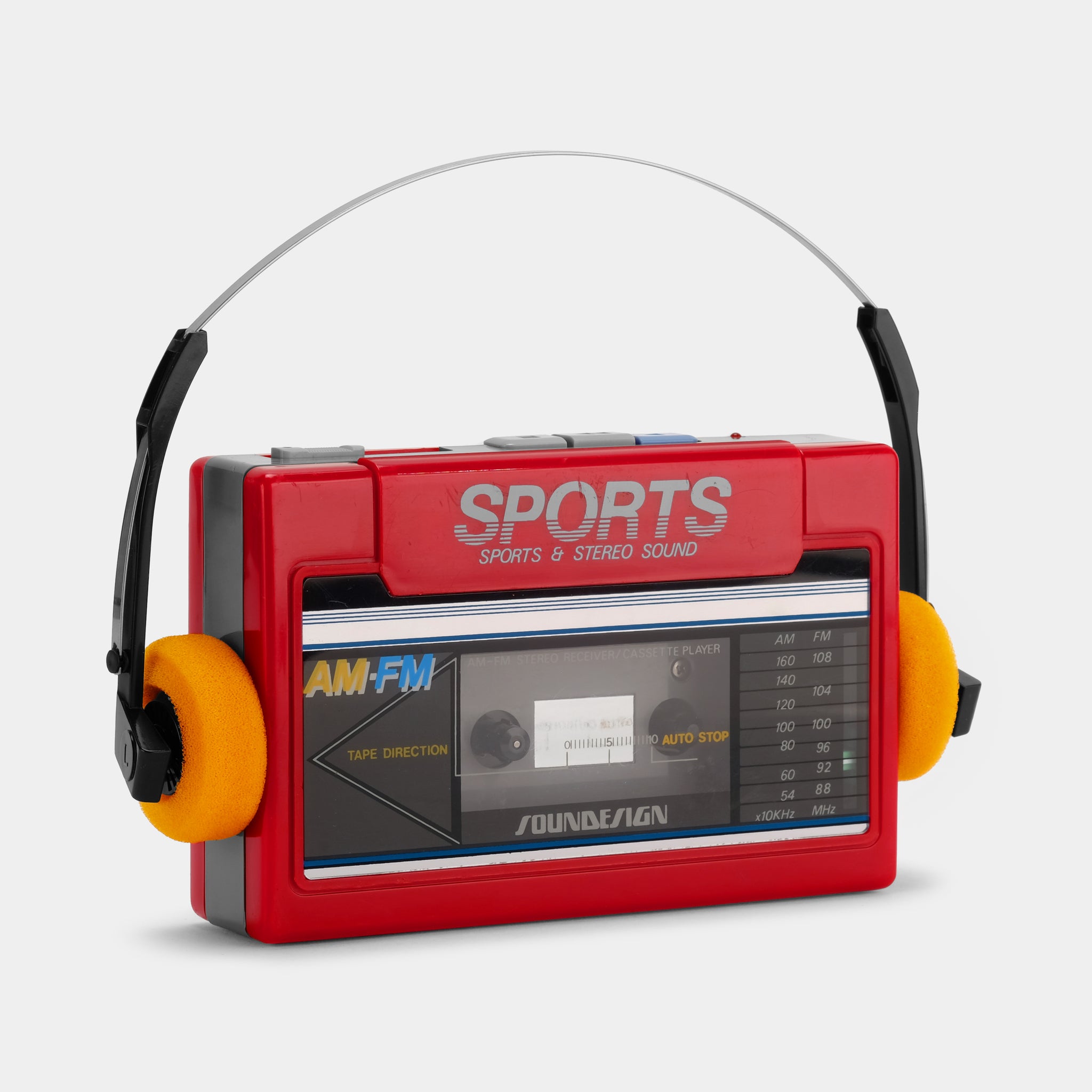 Soundesign Sports 4369RED AM/FM Portable Cassette Player