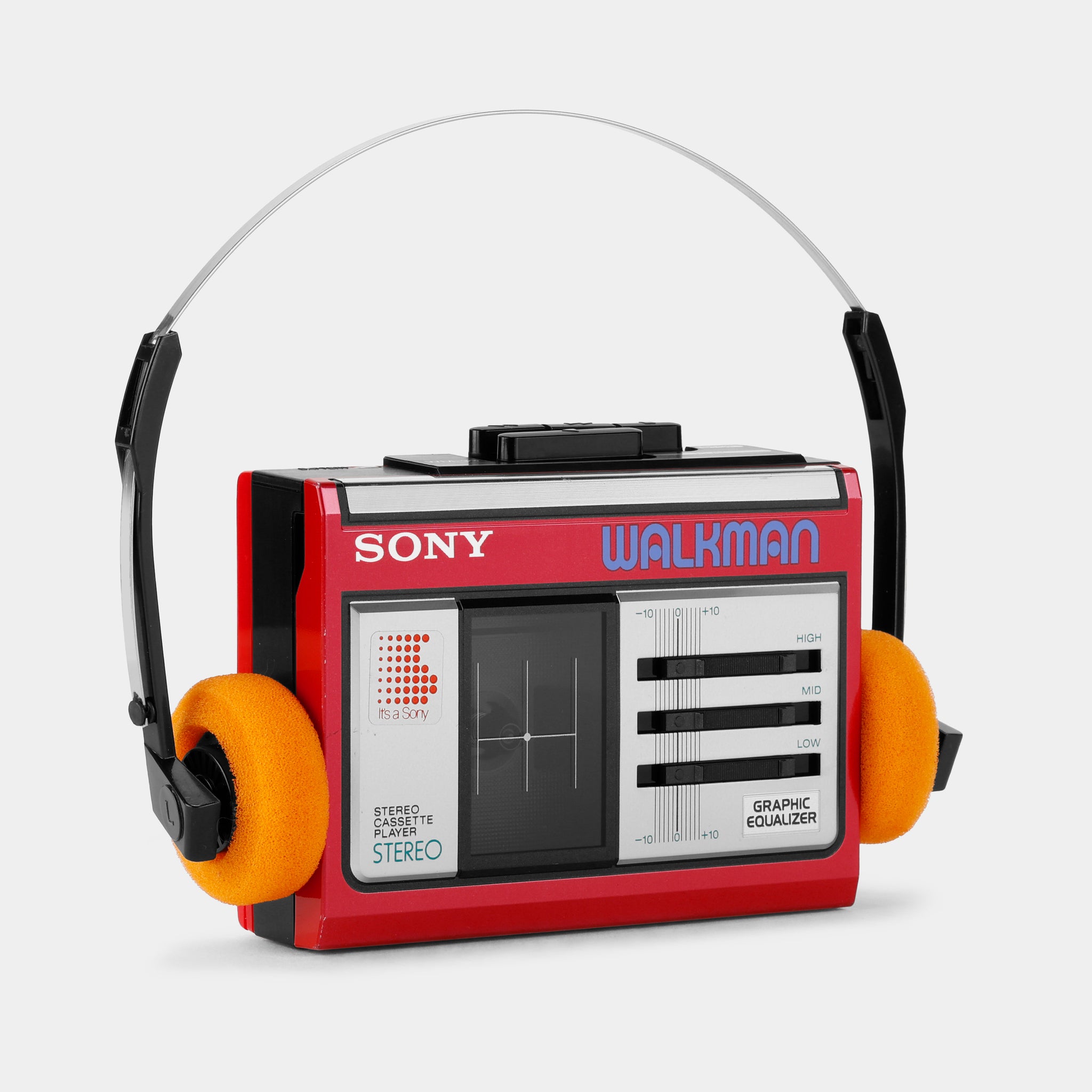 Sony Walkman WM-33 Red Portable Cassette Player