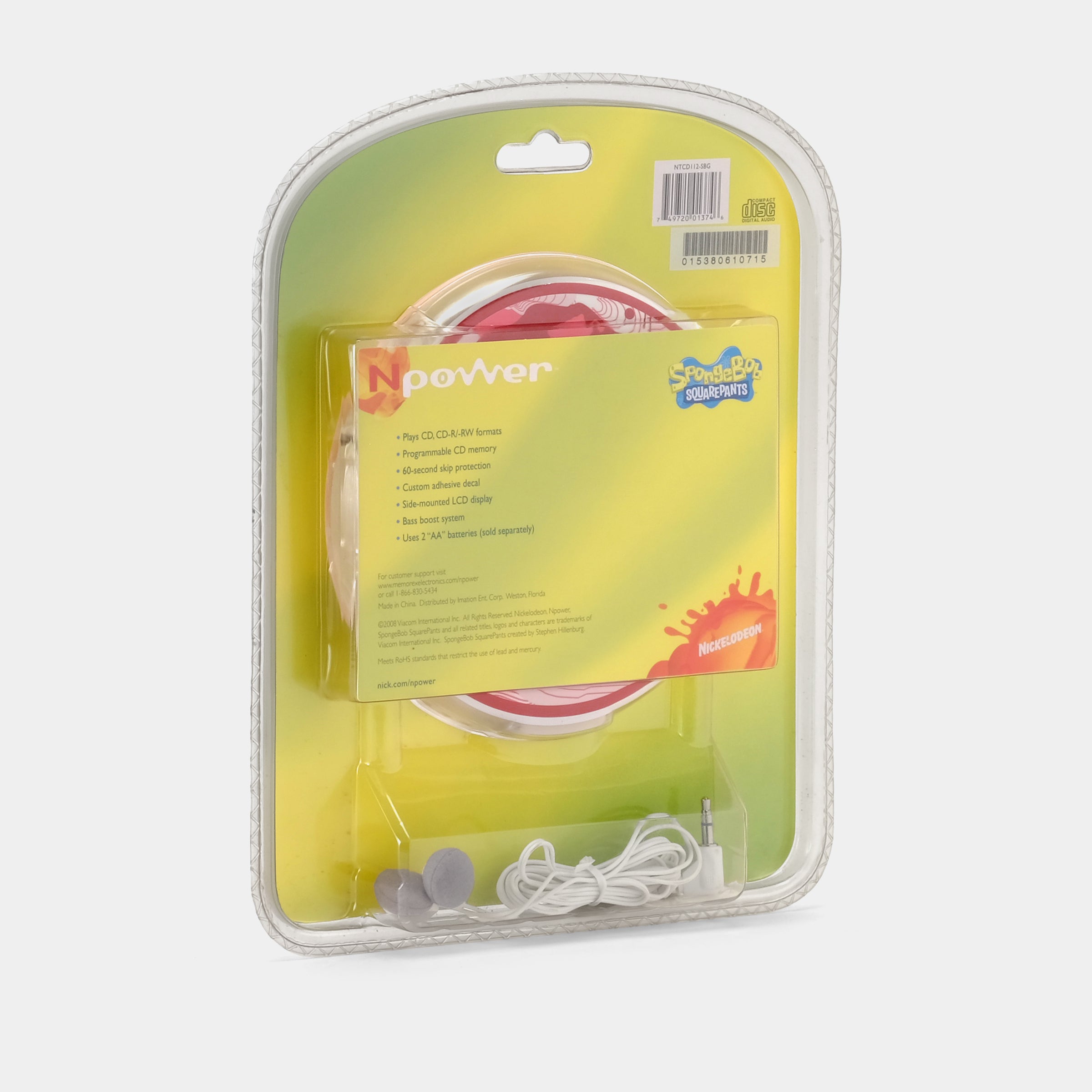 Npower Spongebob Squarepants Portable CD Player (New Old Stock)