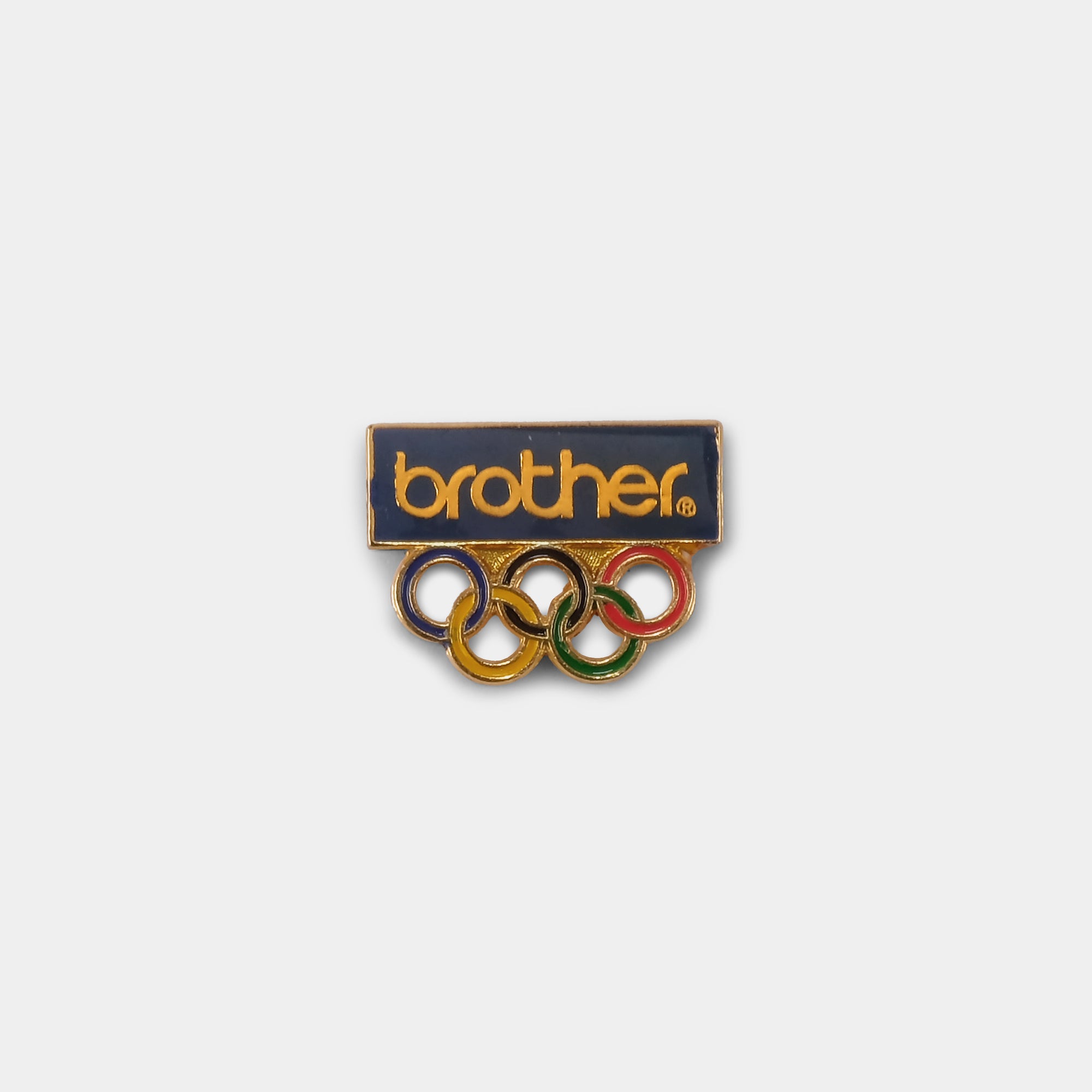 Brother Olympics Rings Vintage Enamel Pin