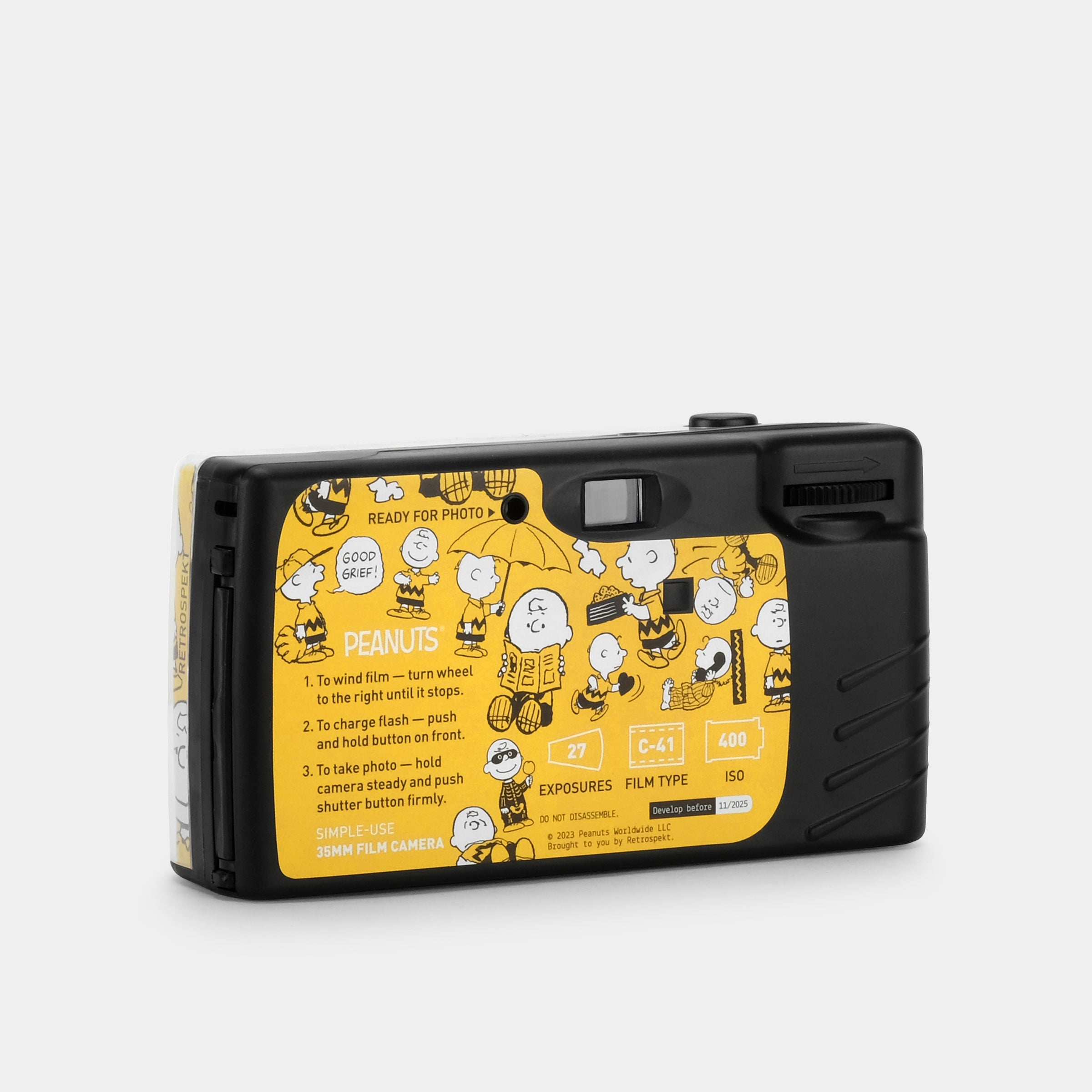 Peanuts Charlie Brown Simple-Use Preloaded 35mm Film Camera with Film