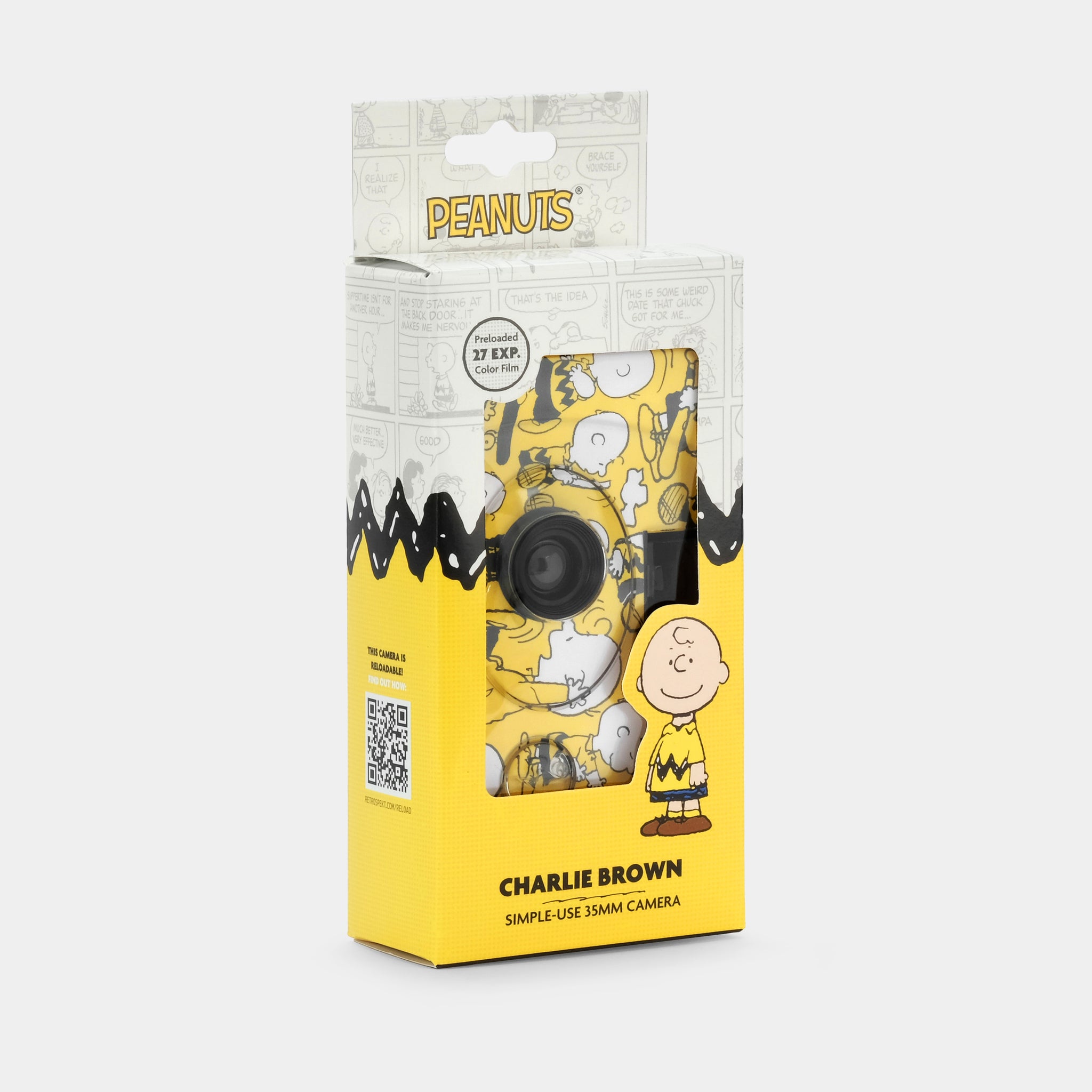 Peanuts Charlie Brown Simple-Use Preloaded 35mm Film Camera with Film