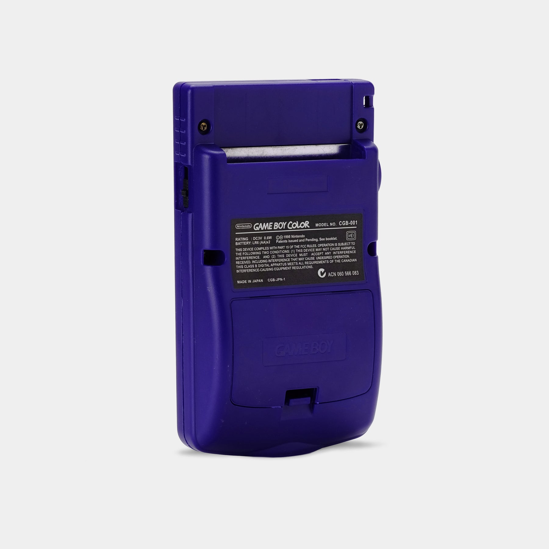 Nintendo Game Boy Color Purple Game Console With Backlit Screen