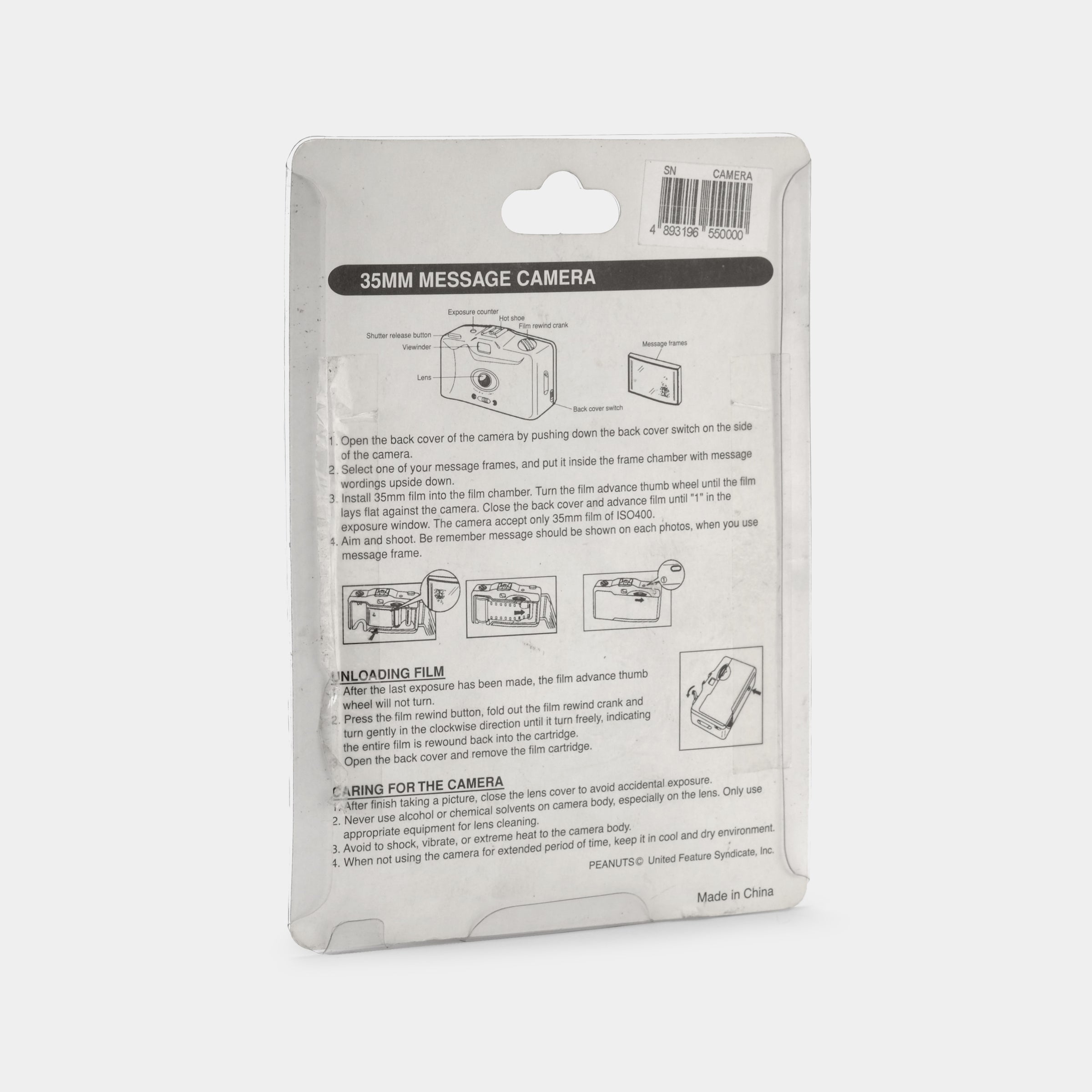 Peanuts Snoopy & Woodstock 35mm Point and Shoot Film Camera (New in Pa