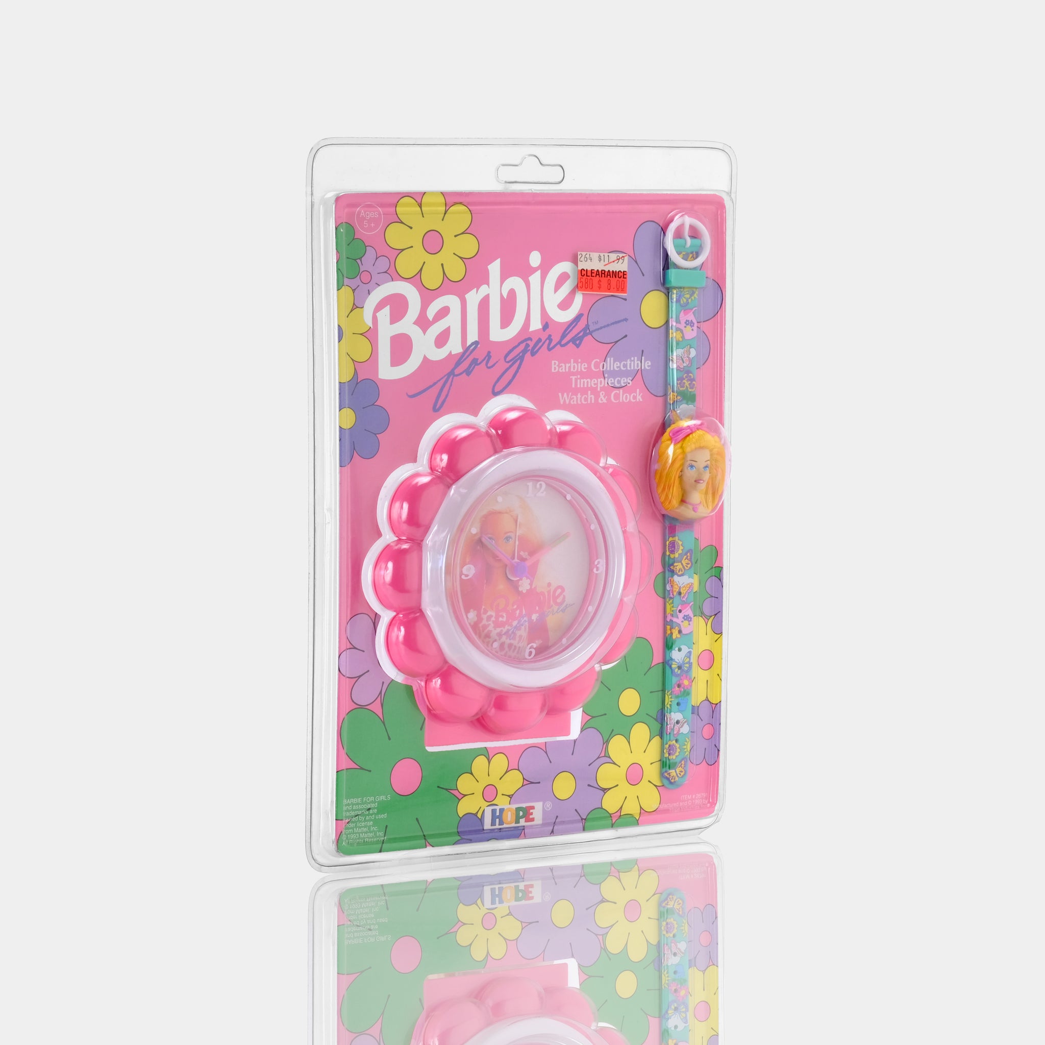 Barbie For Girls Collectible Timepieces Watch & Clock (New In Packagin