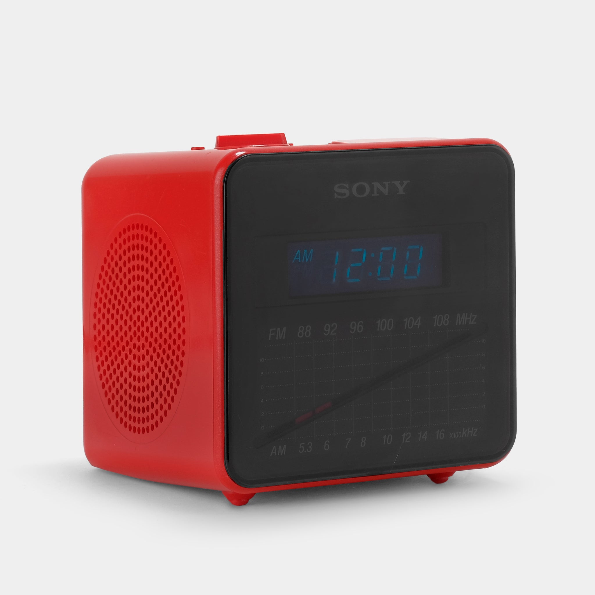 Sony Dream Machine ICF-C10W Red Alarm Clock Radio