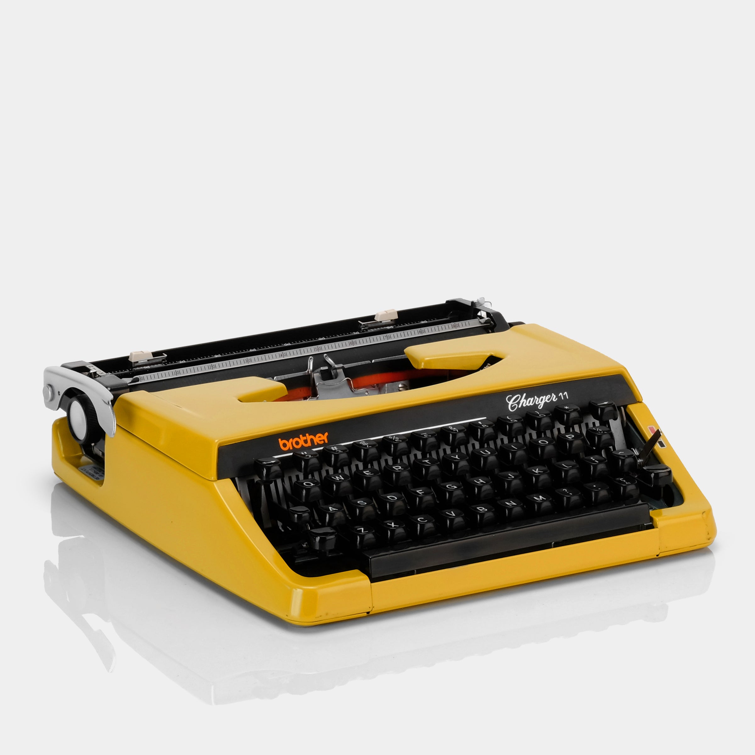 Brother Charger 11 Mustard Manual Typewriter and Case