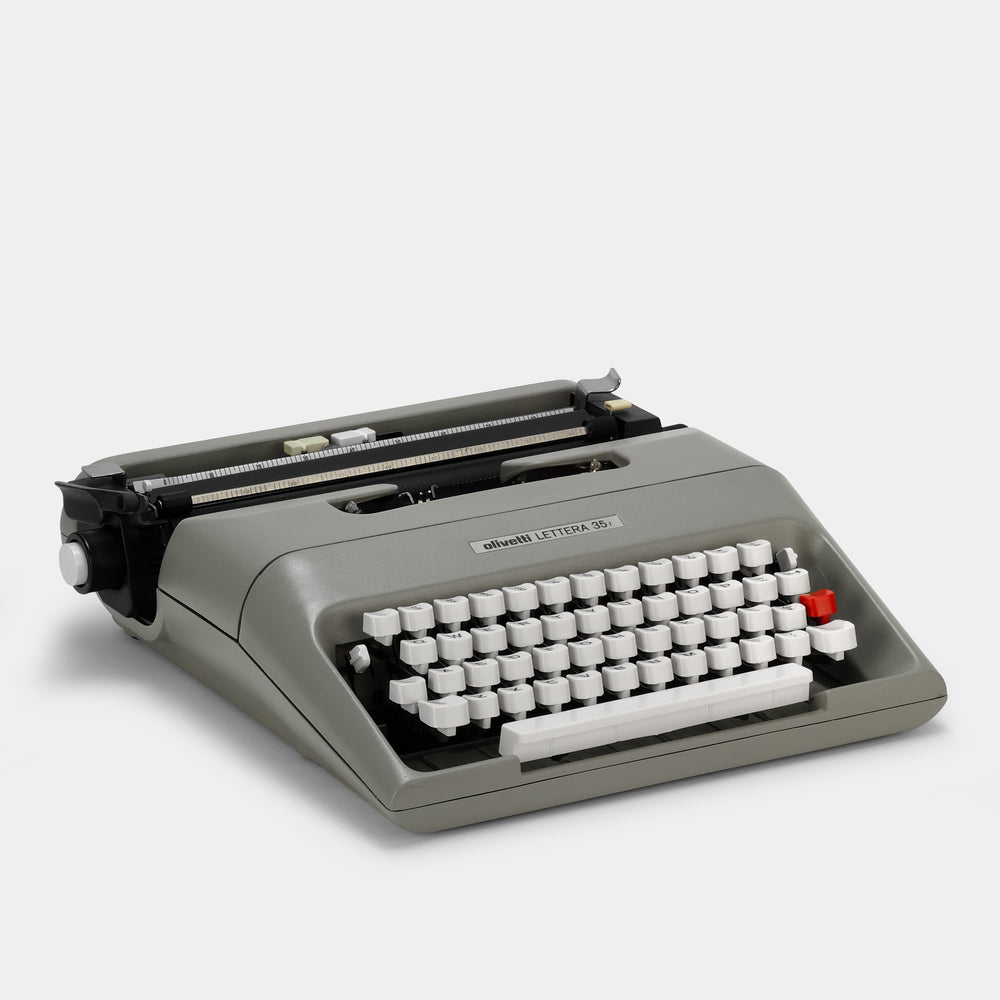 Olivetti Lettera 35L Grey Manual Typewriter