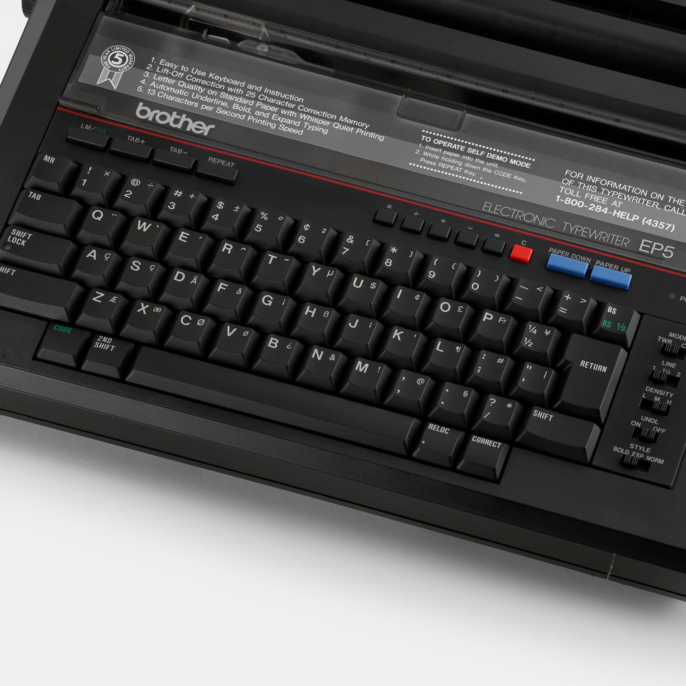 Brother EP-5 Portable Electronic Typewriter and Case (B-Grade)