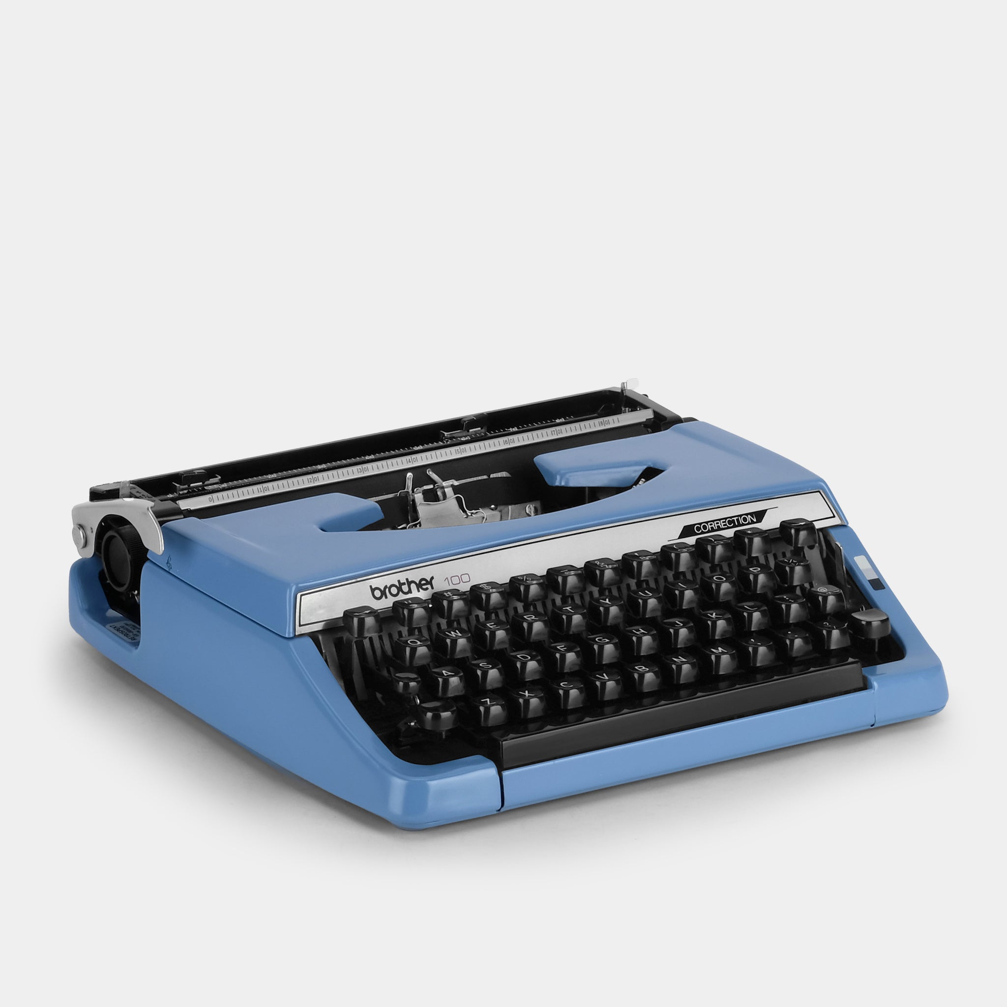 Brother 100 Correction Blue Manual Typewriter and Case