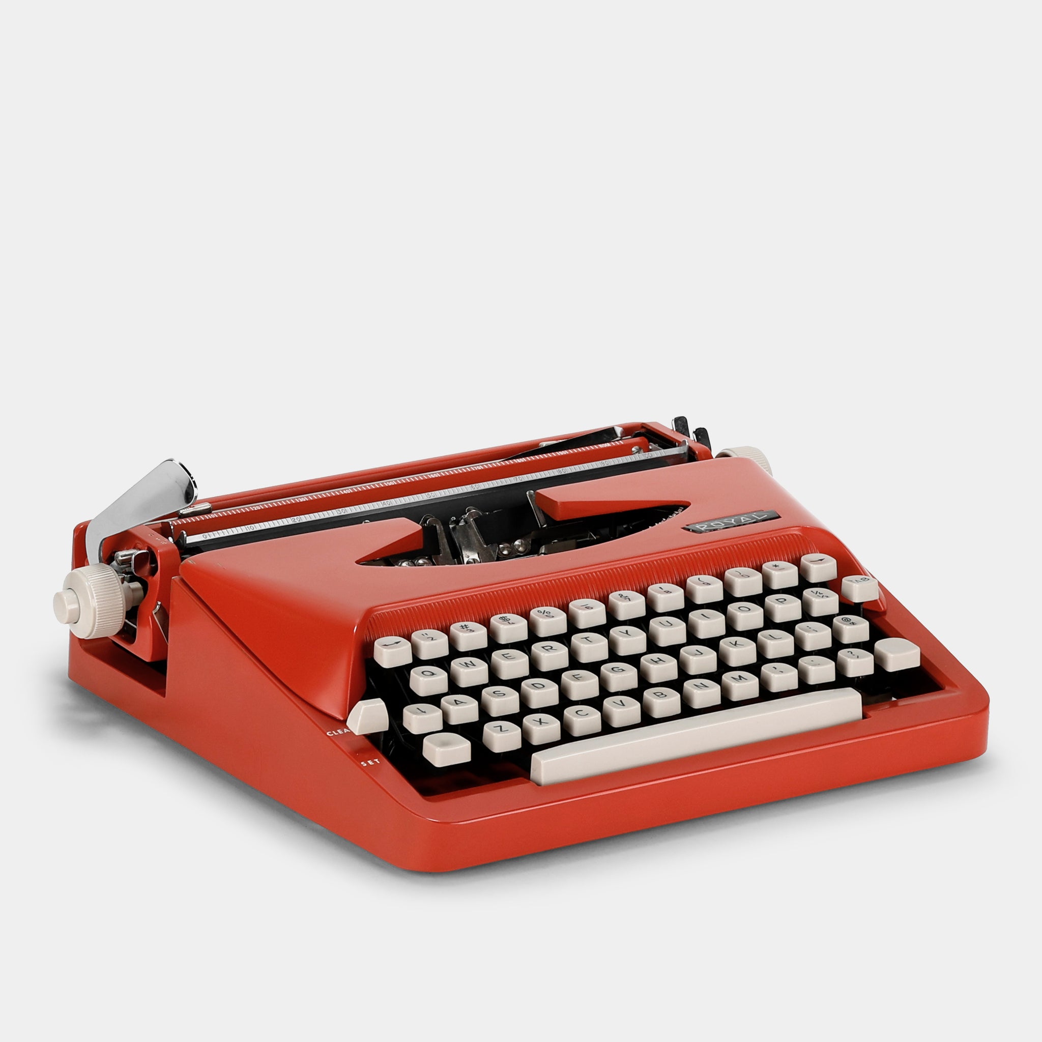 Royal Parade Coral Red Manual Typewriter and Case