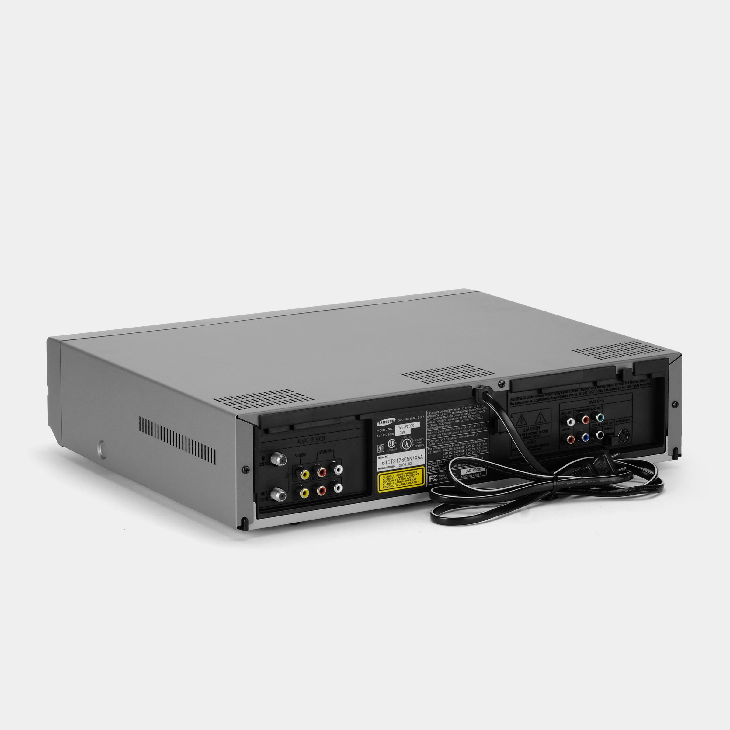 Samsung DVD-V2000 VCR DVD/VHS Dual Deck Player