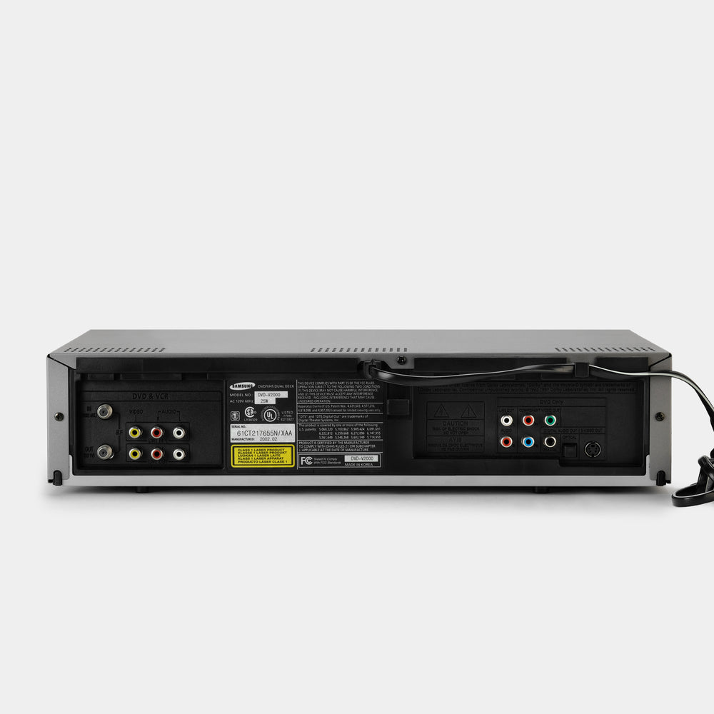 Samsung DVD-V2000 VCR DVD/VHS Dual Deck Player