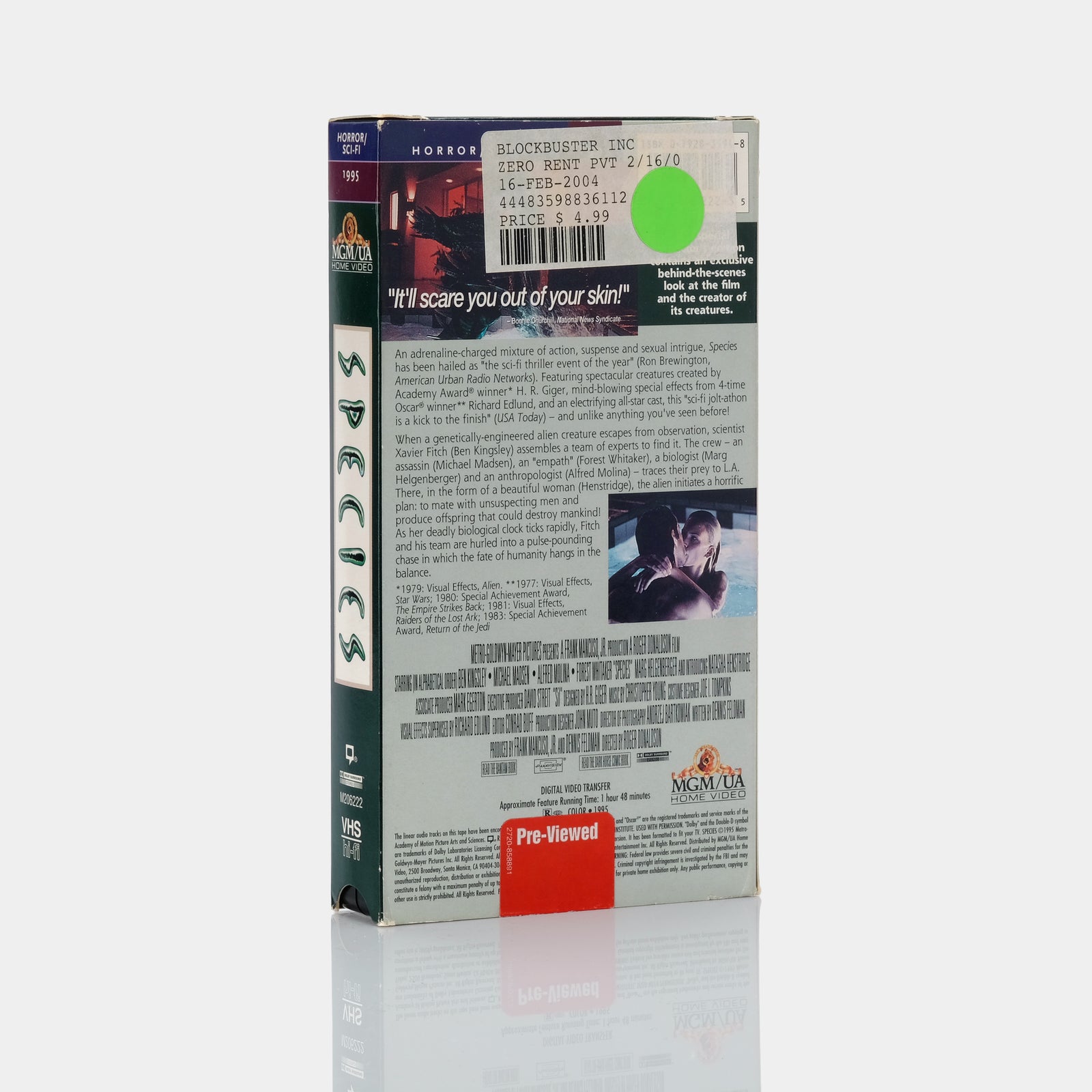 Species VHS Tape