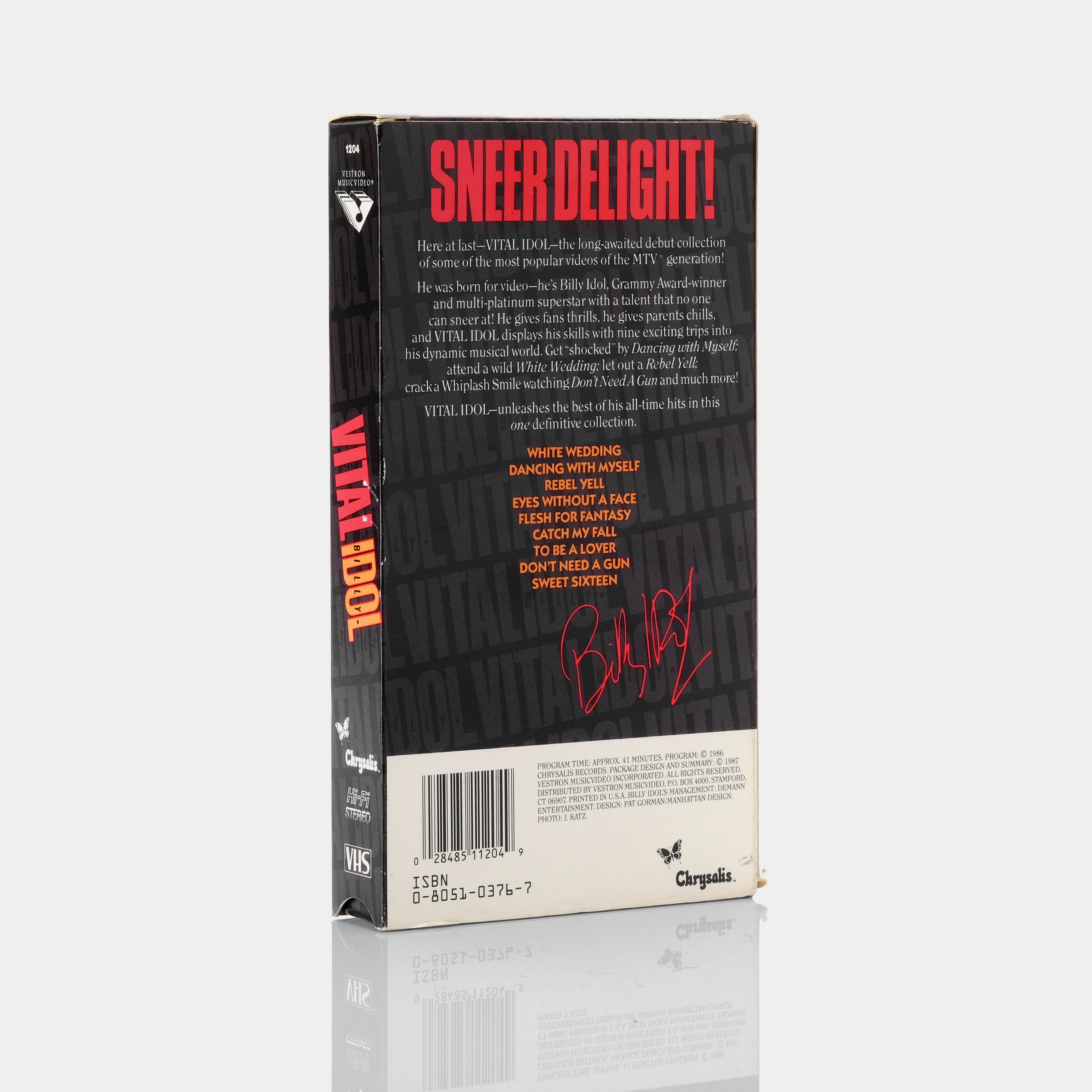 Billy Idol: More Vital Idol VHS Tape