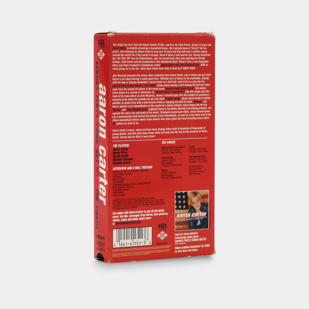 Aaron Carter: Aaron's Party (Come Get It) VHS Tape