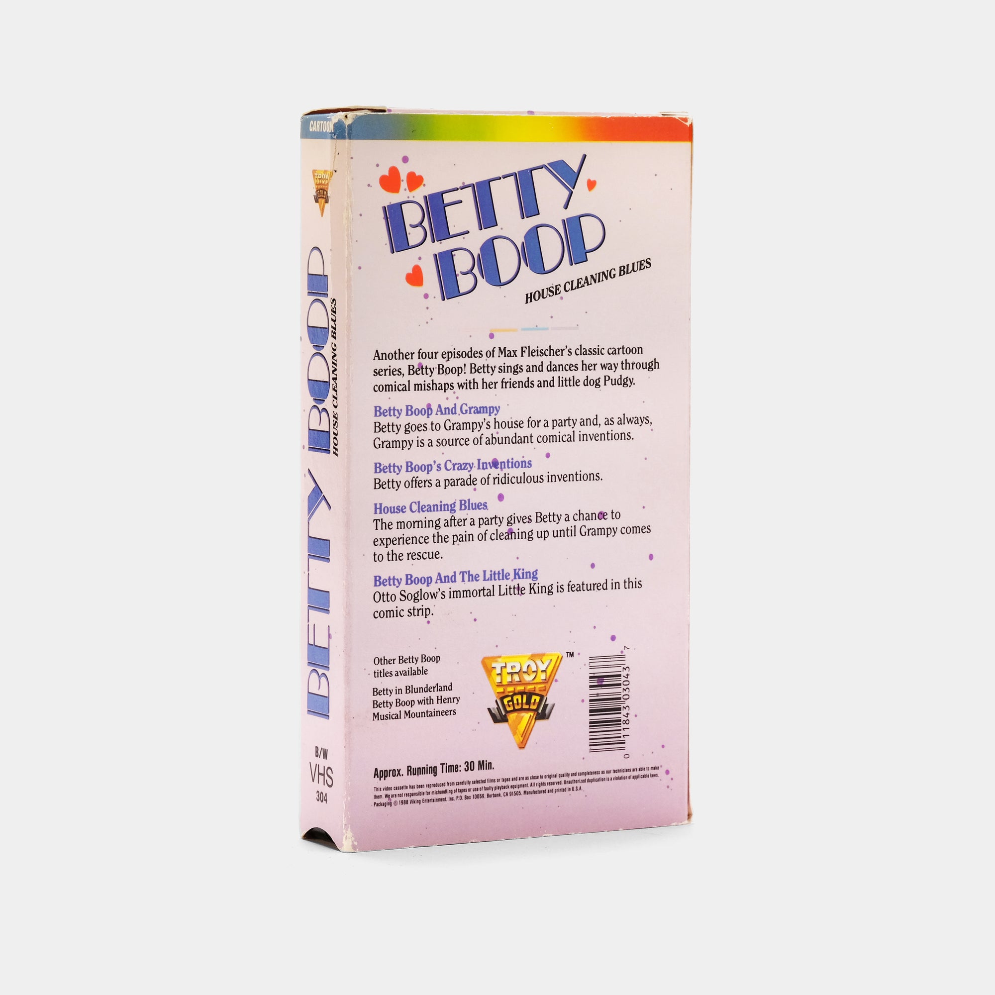 Betty Boop: House Cleaning Blues VHS Tape