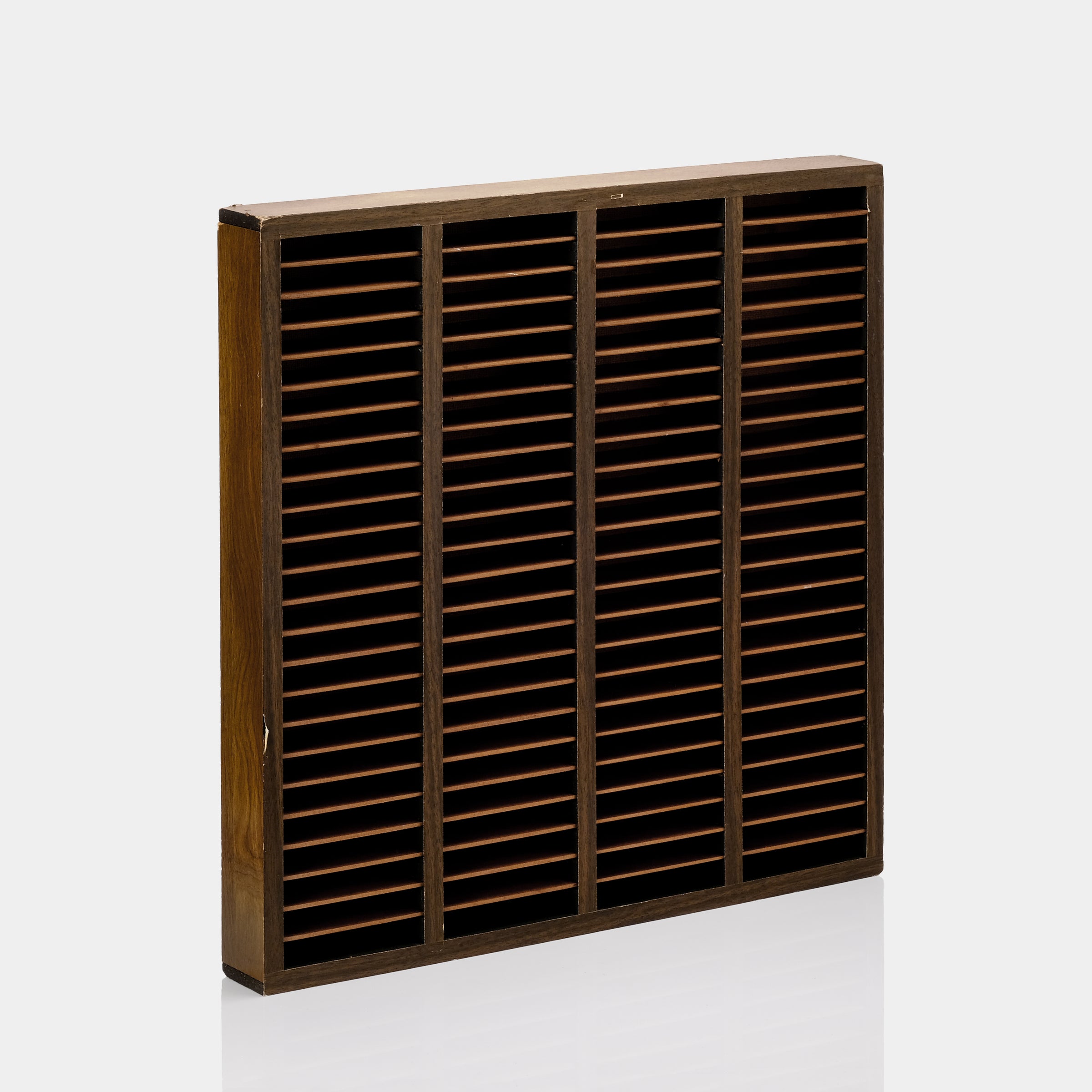 Wood Veneer Cassette Storage Shelf for 96 Cassettes