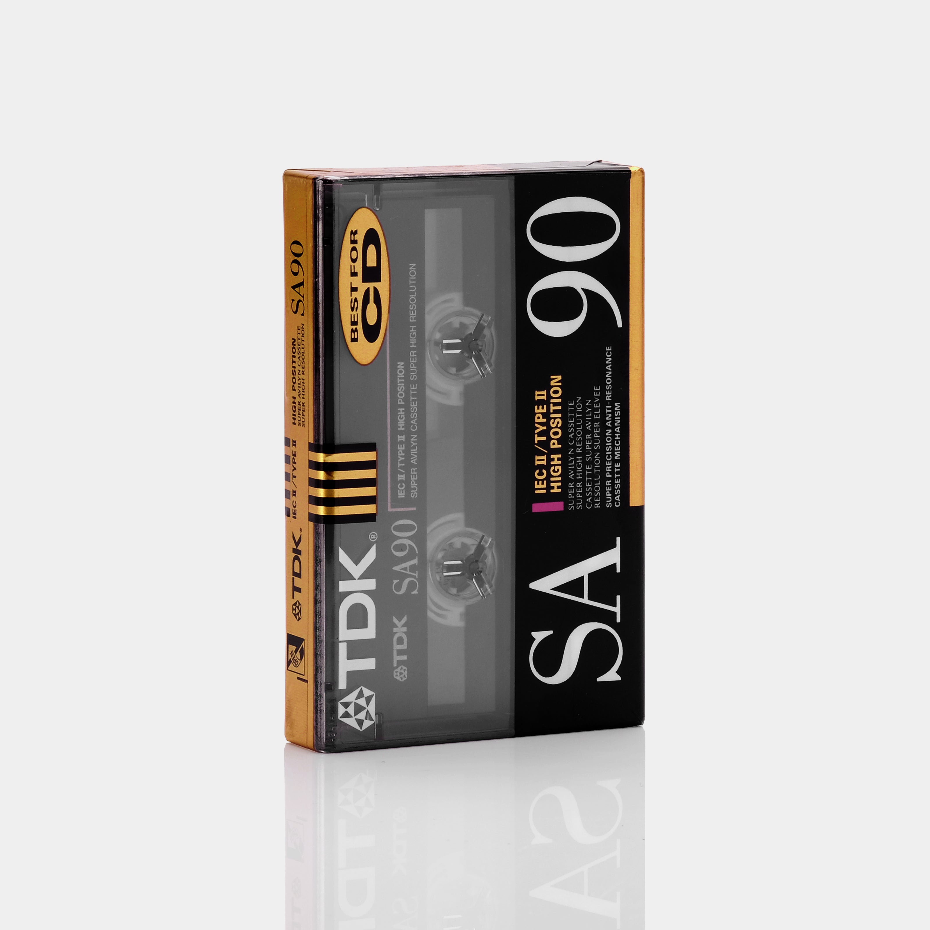 TDK SA90 Type II Blank Recordable Cassette Tape
