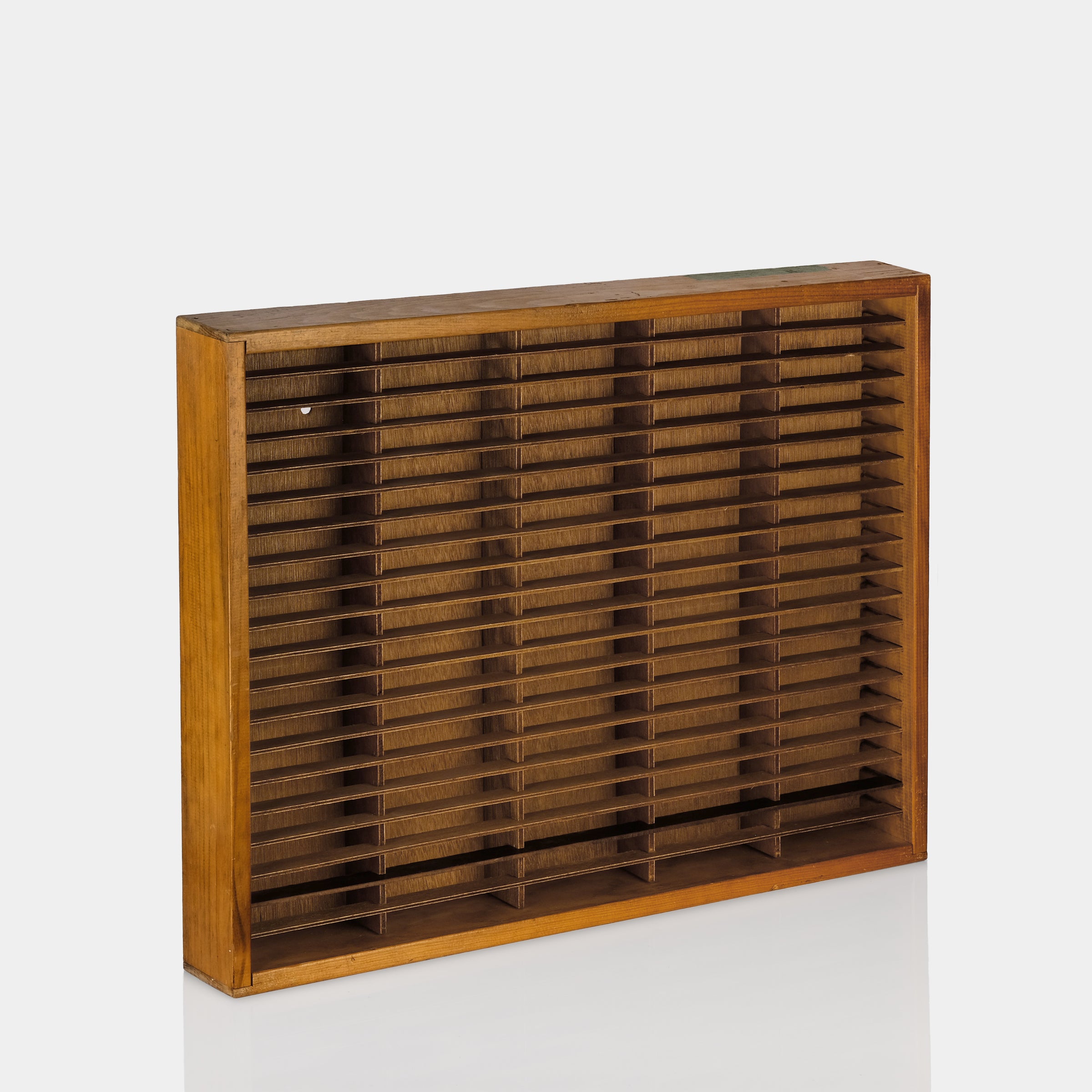 Napa Valley Box Company Wood Cassette Storage Shelf for 100 Cassettes
