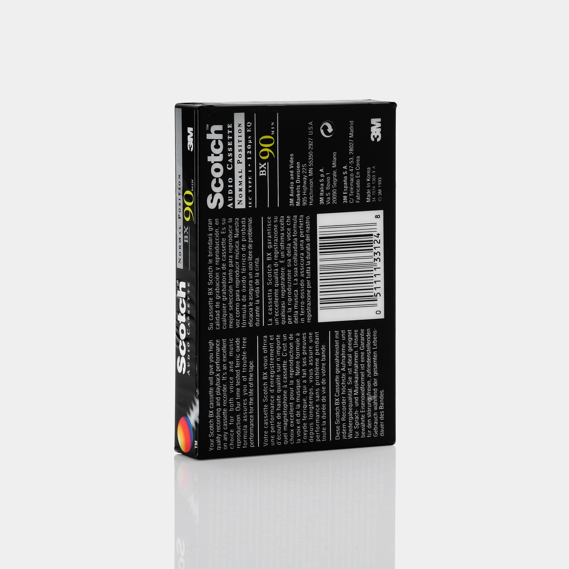 Scotch BX 90 Type I 90 Minute Blank Cassette Tape