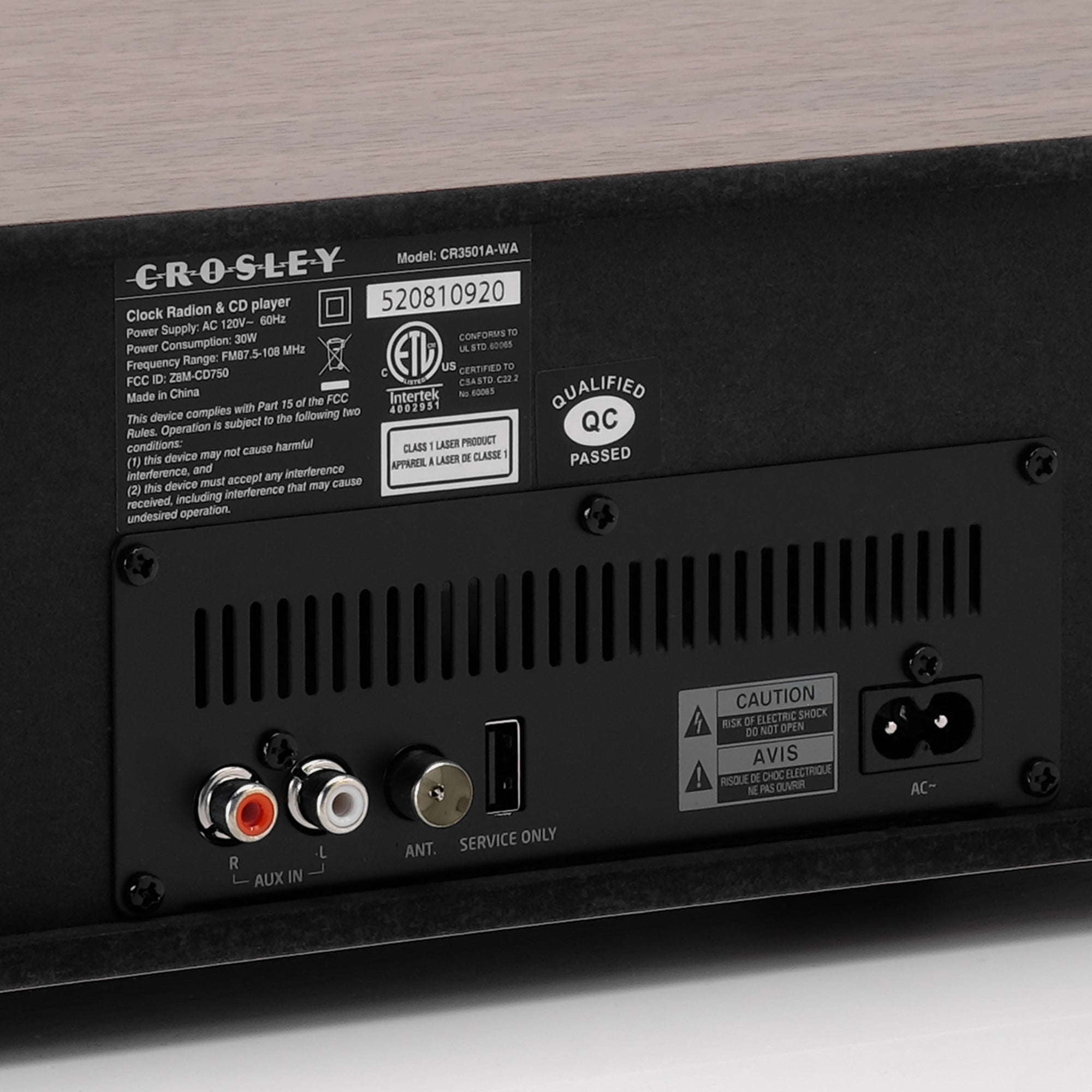 Crosley Fleetwood Walnut Radio CD Player