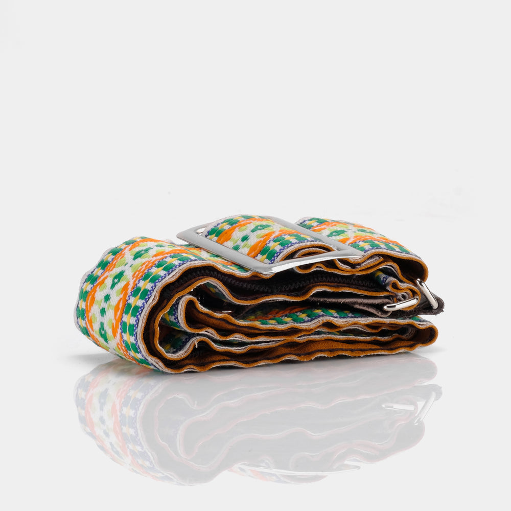 Green, Orange and Yellow Patterned Hippie Camera Strap